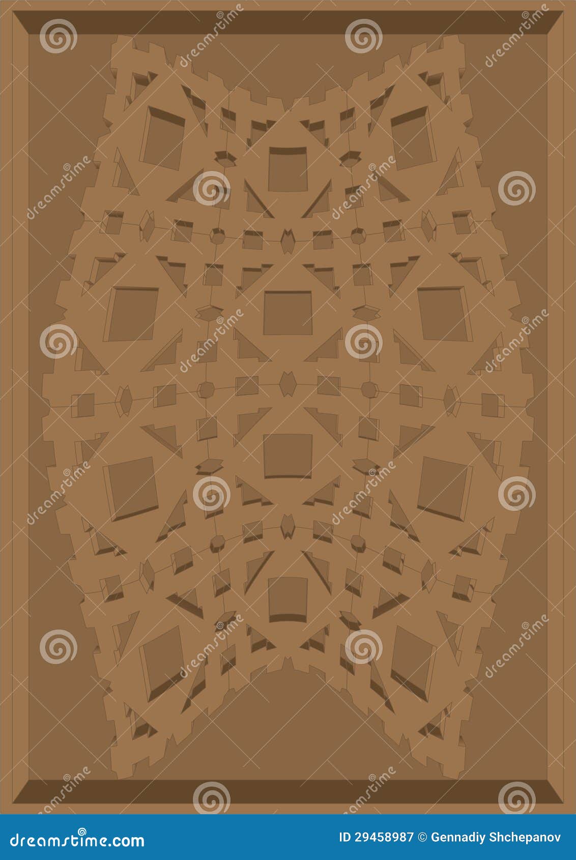 Carved Pattern on Cardboard. Stock Vector - Illustration of symmetry ...