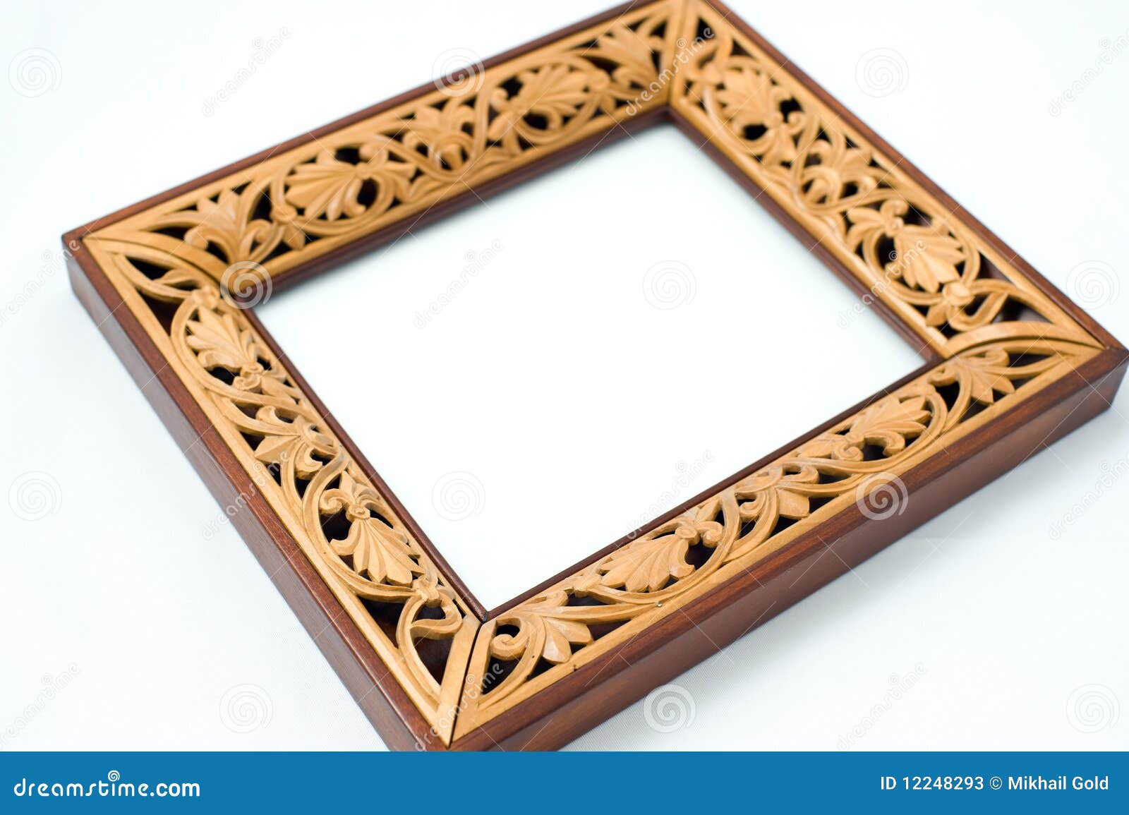 Carved photo frame stock image. Image of pattern, plated - 12248293
