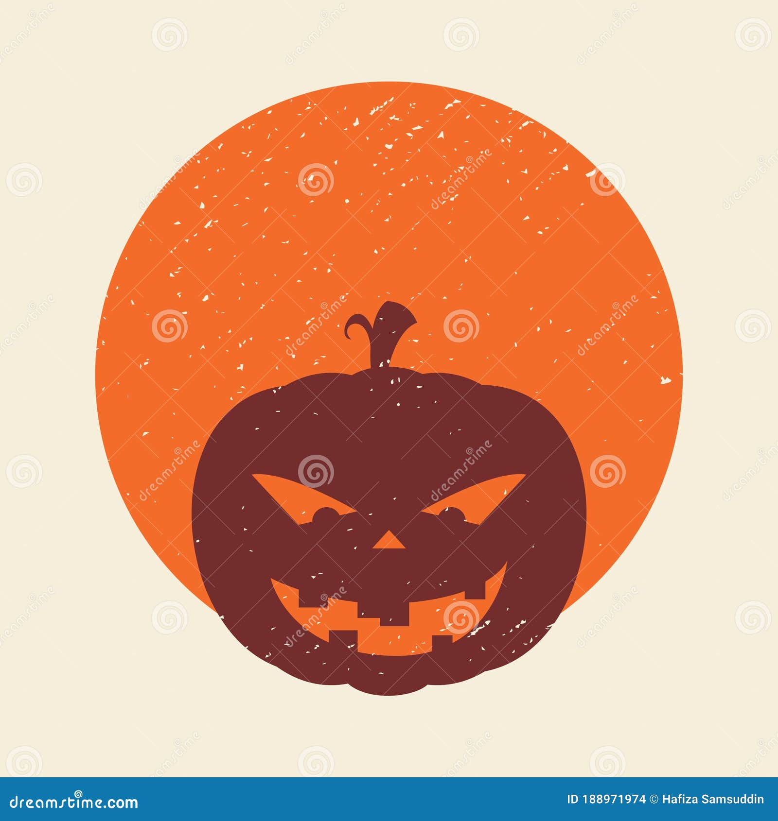 Carved Pumpkin Face. Vector Illustration Decorative Design Stock Vector ...