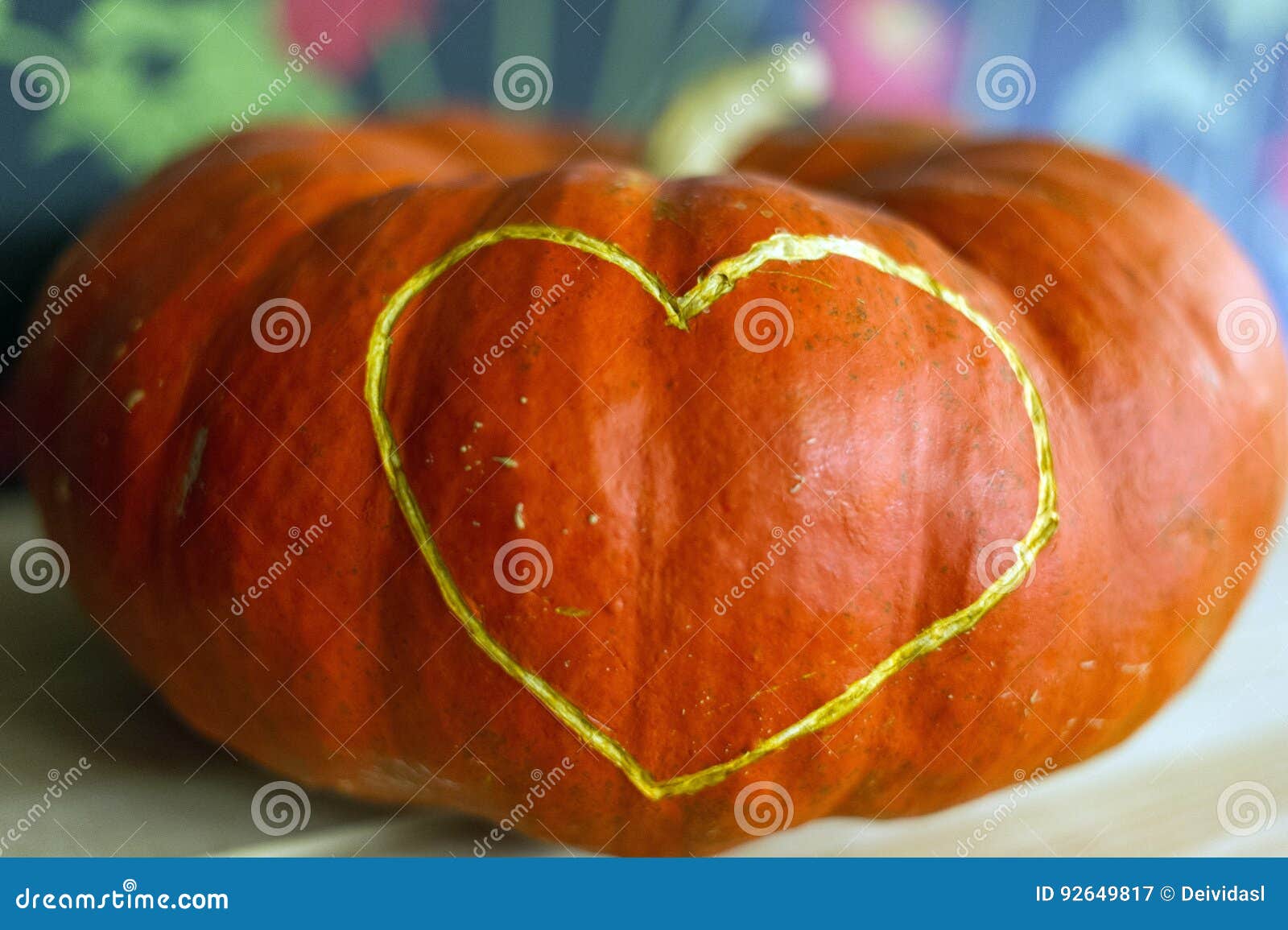 Carved pumpkin stock image. Image of love, heart, couple - 92649817