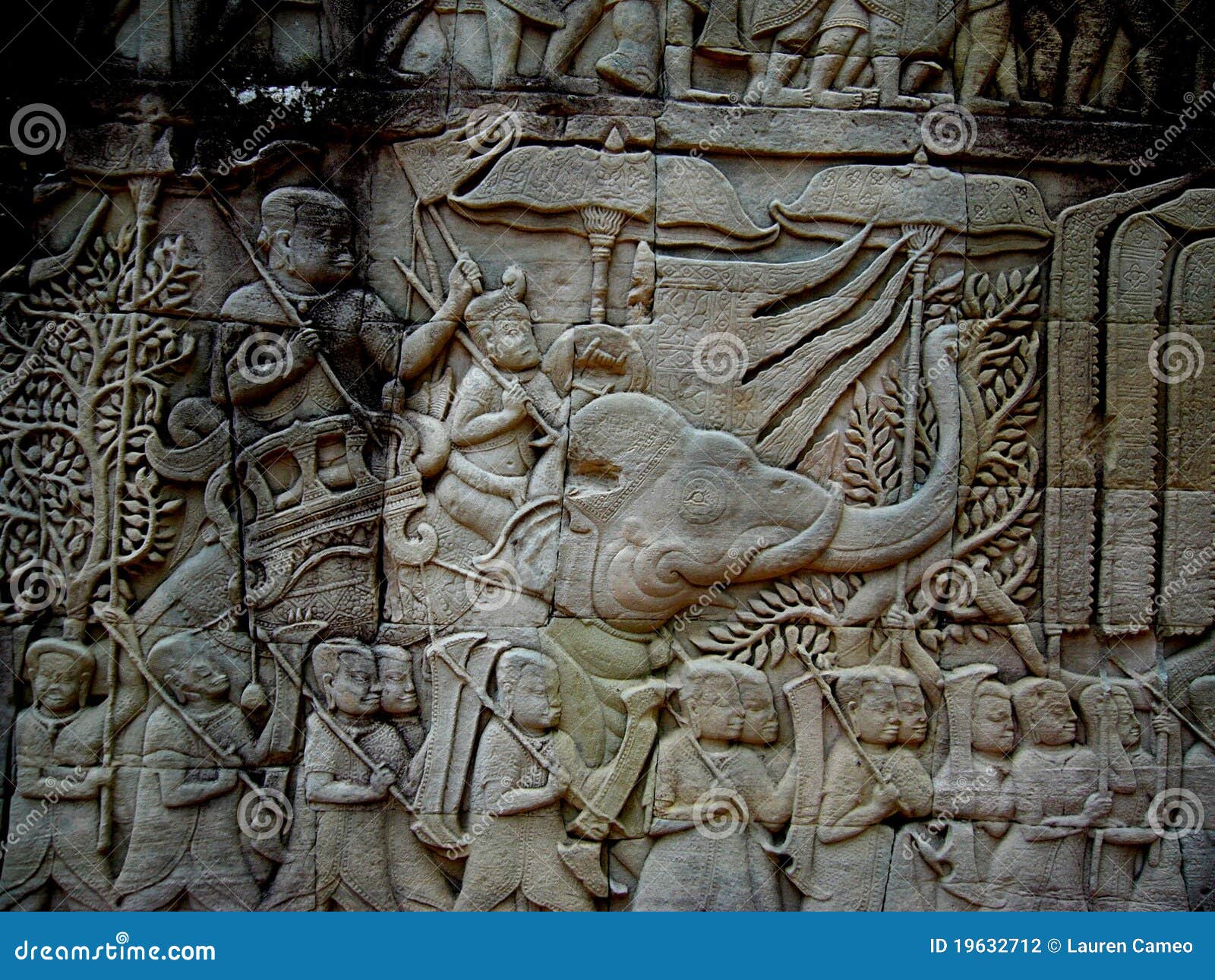 Carved Statues, Angkor Wat stock photo. Image of relief - 19632712