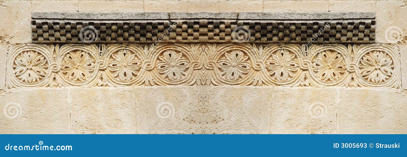 Carved Stone Banner stock image. Image of limestone, circle - 3005693