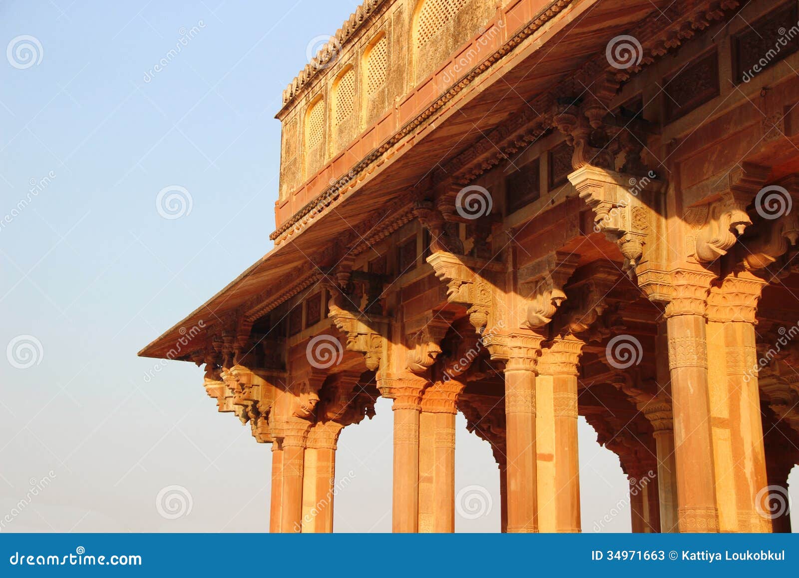 Carved stone colonnade stock image. Image of sunshine - 34971663
