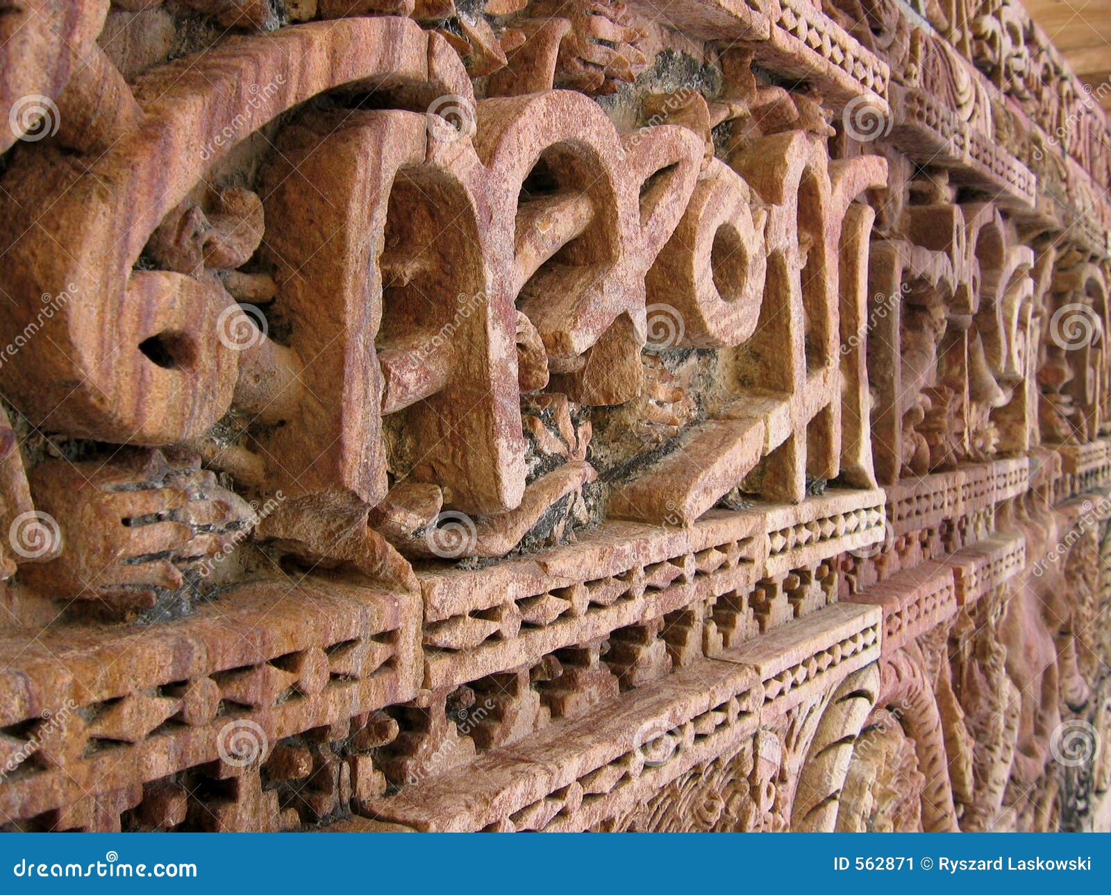 Carved stone in Delhi stock image. Image of qutab, asia - 562871