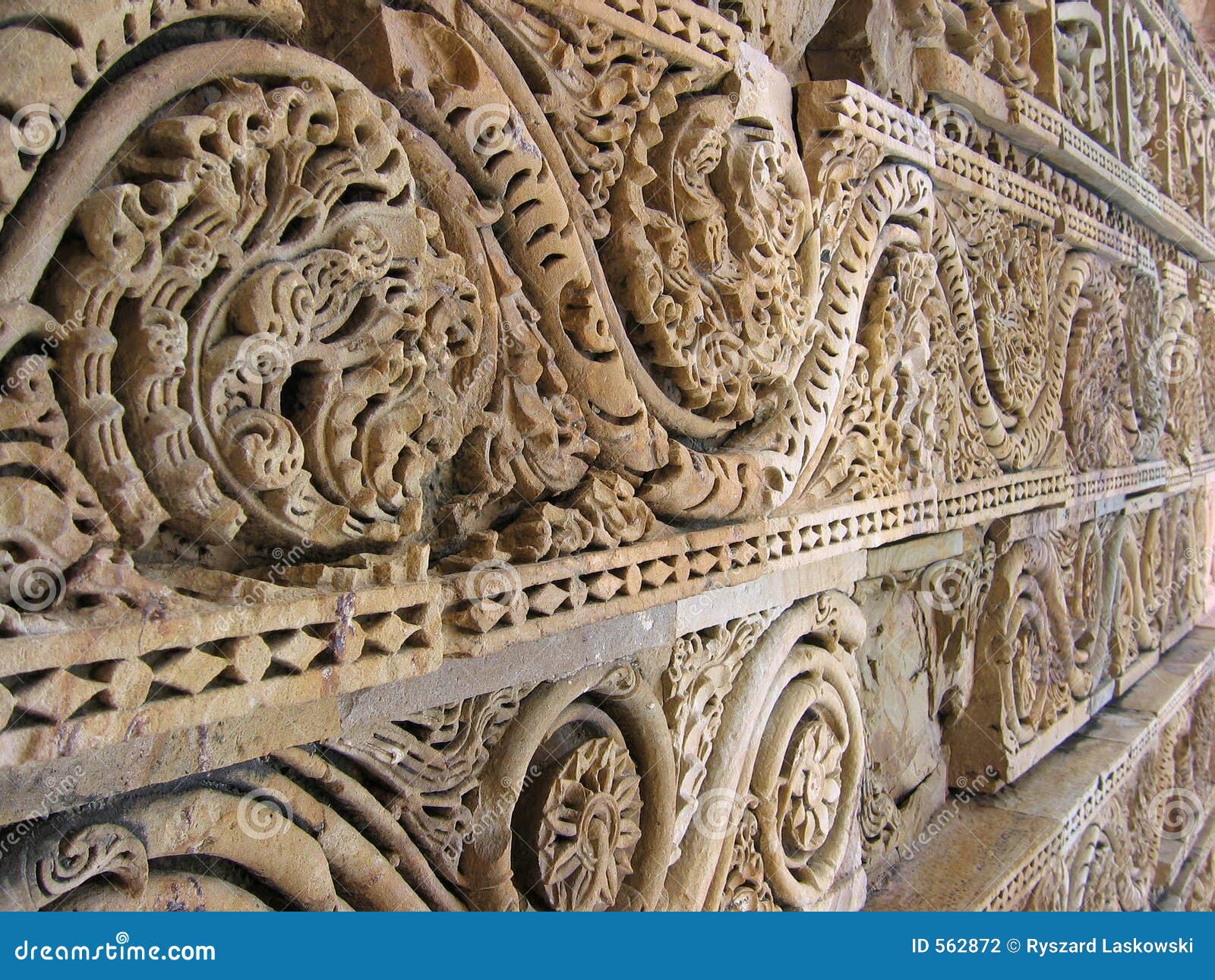 Carved stone in Delhi stock photo. Image of minar, carvings - 562872