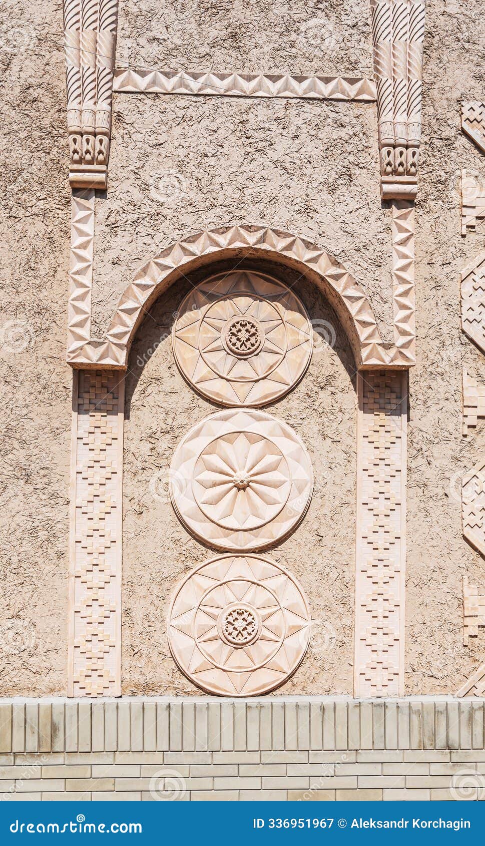 Carved Stone Pattern of the Traditional Wall Decoration of an Arab ...