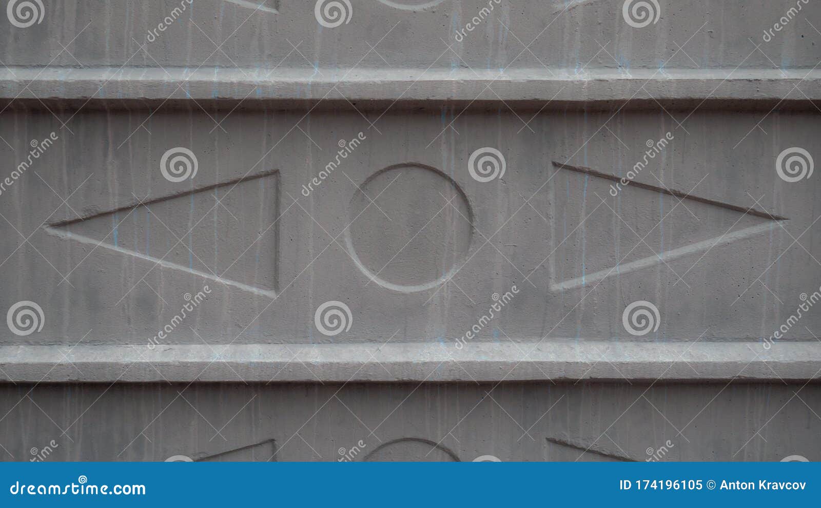 Texture of Triangles and Circle on a Concrete Slab Stock Image - Image ...