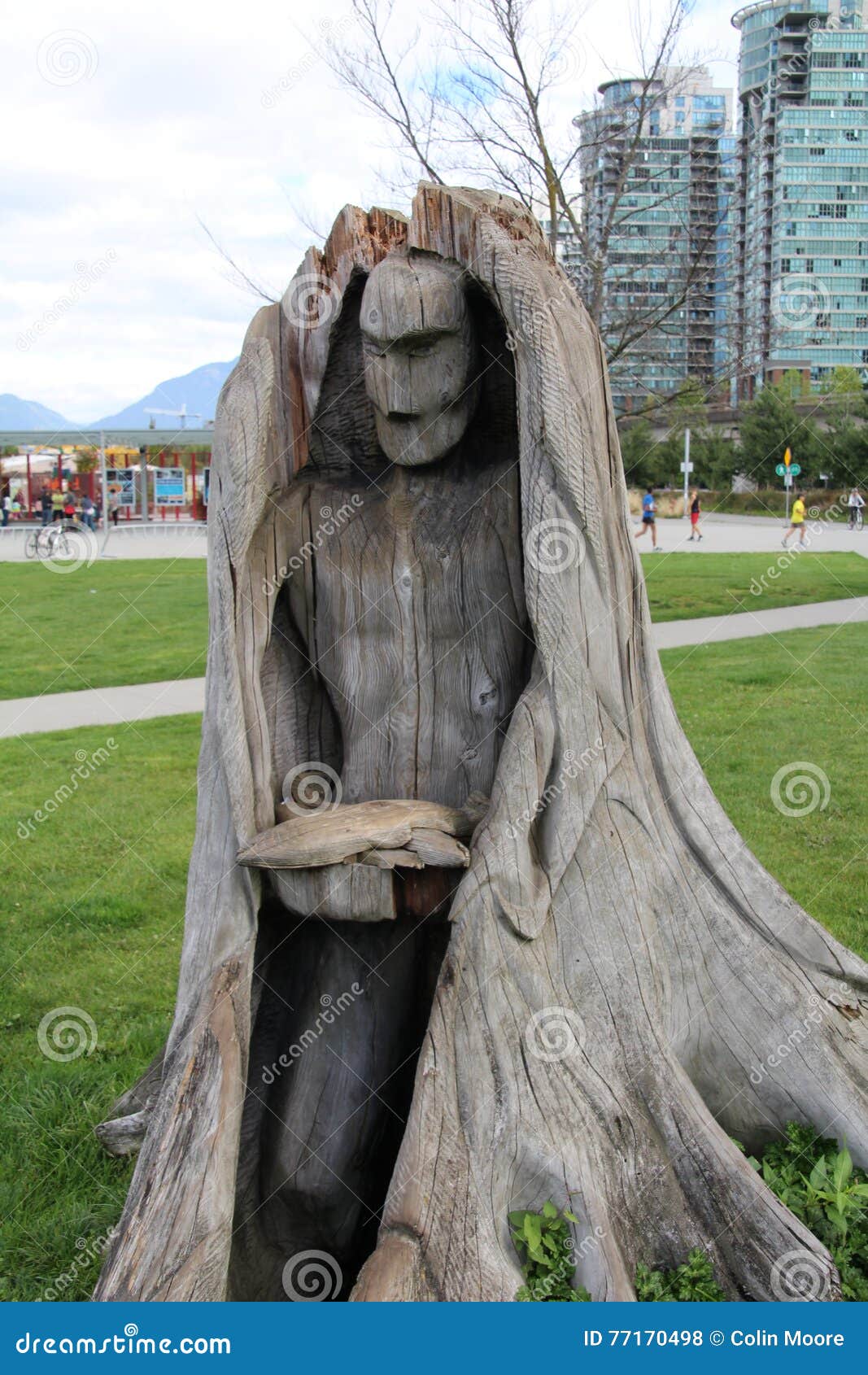 Carved Tree Stump stock photo. Image of wood, artistic - 77170498