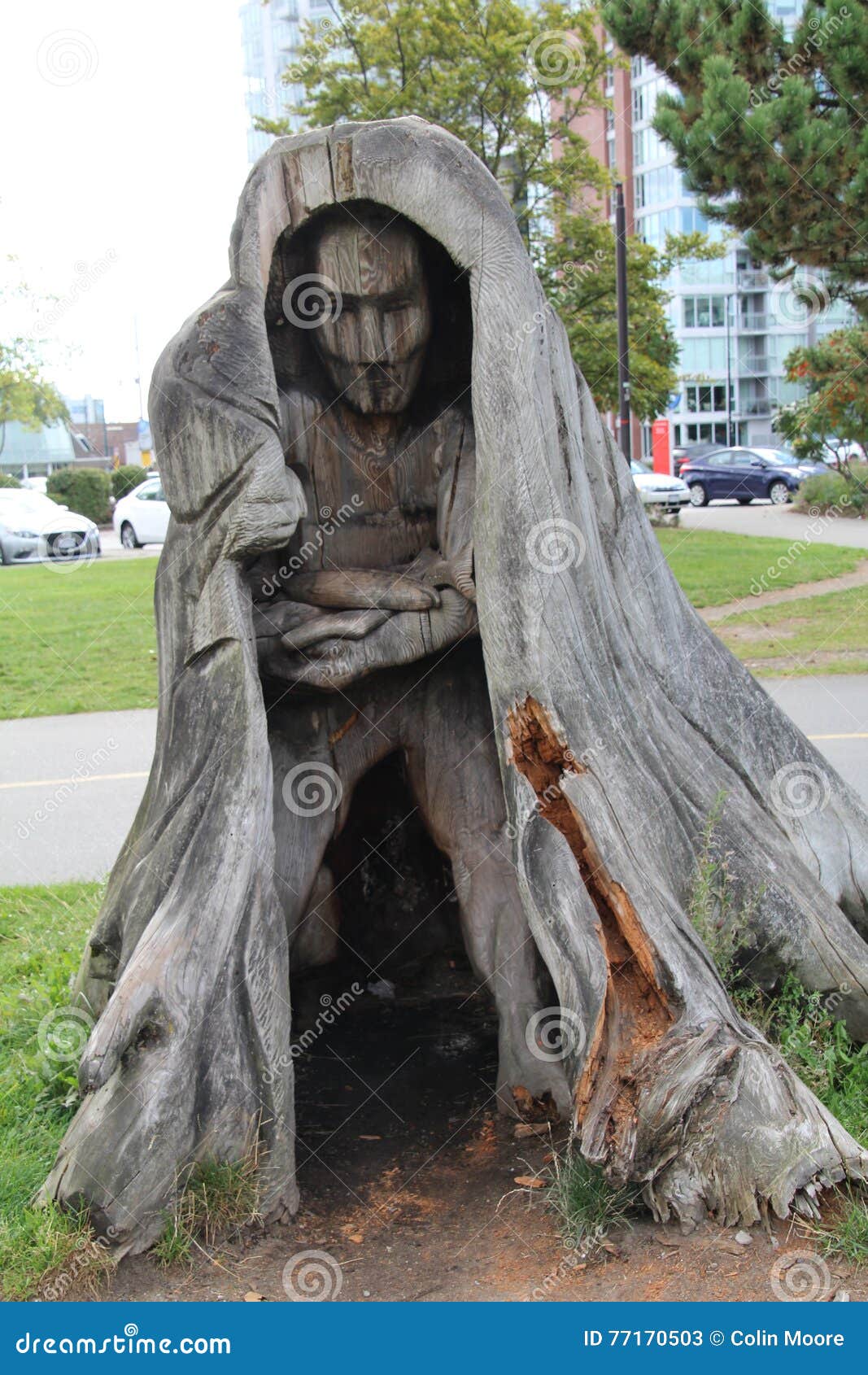Carved Tree Stump stock image. Image of carved, figure - 77170503