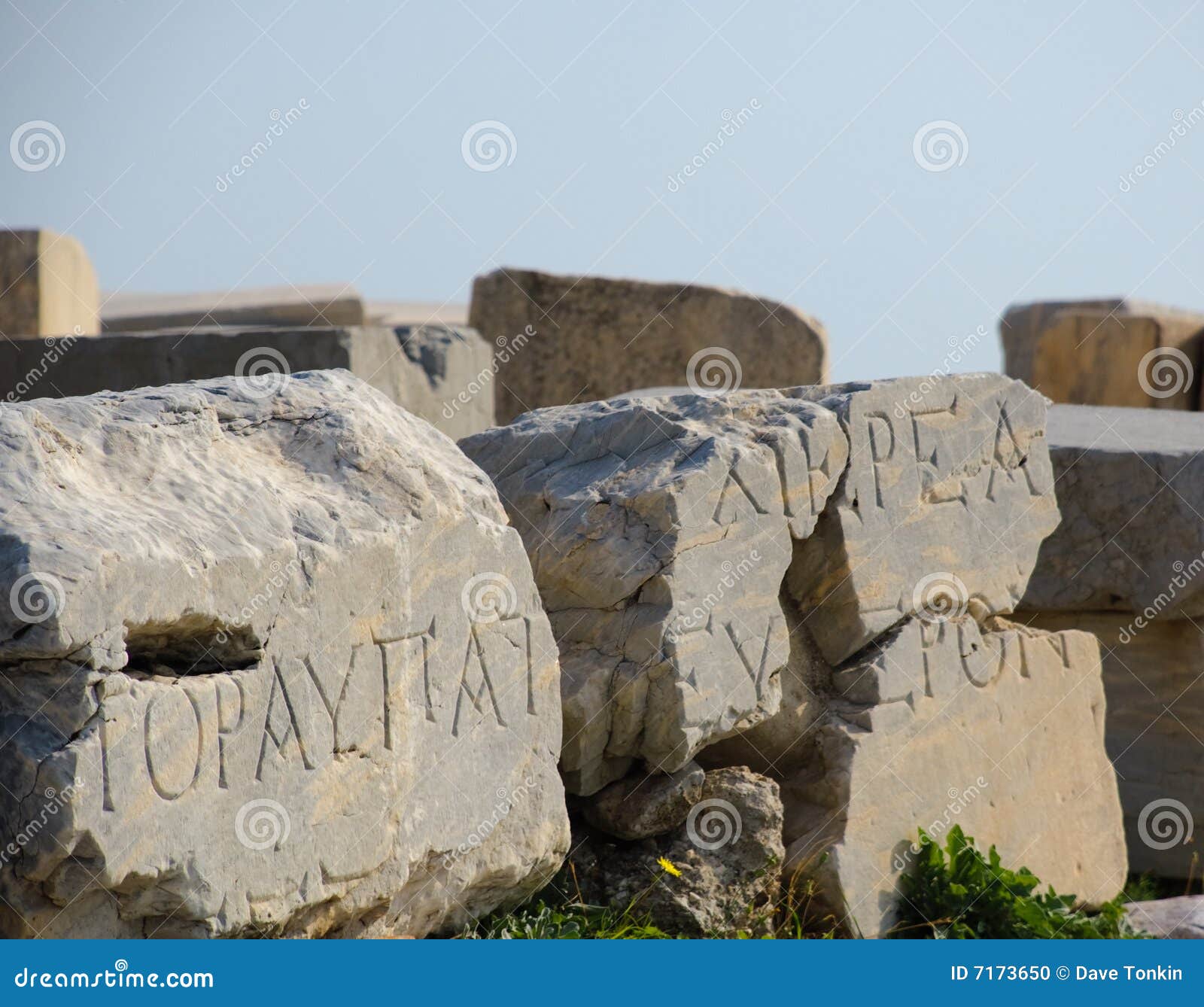 Carved Type at the Acropolis Stock Photo - Image of lettering, ancient ...