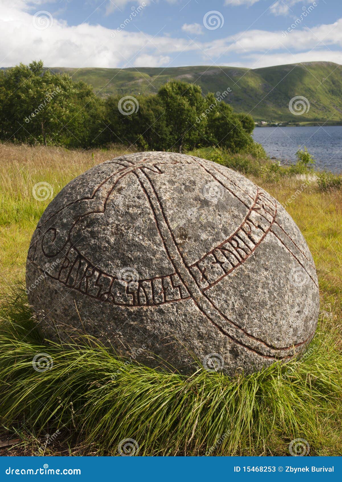Carved viking stone stock image. Image of scenery, borg - 15468253