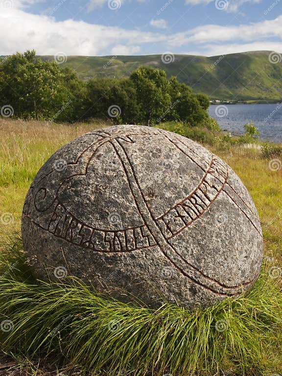Carved viking stone stock image. Image of scenery, borg - 15468253