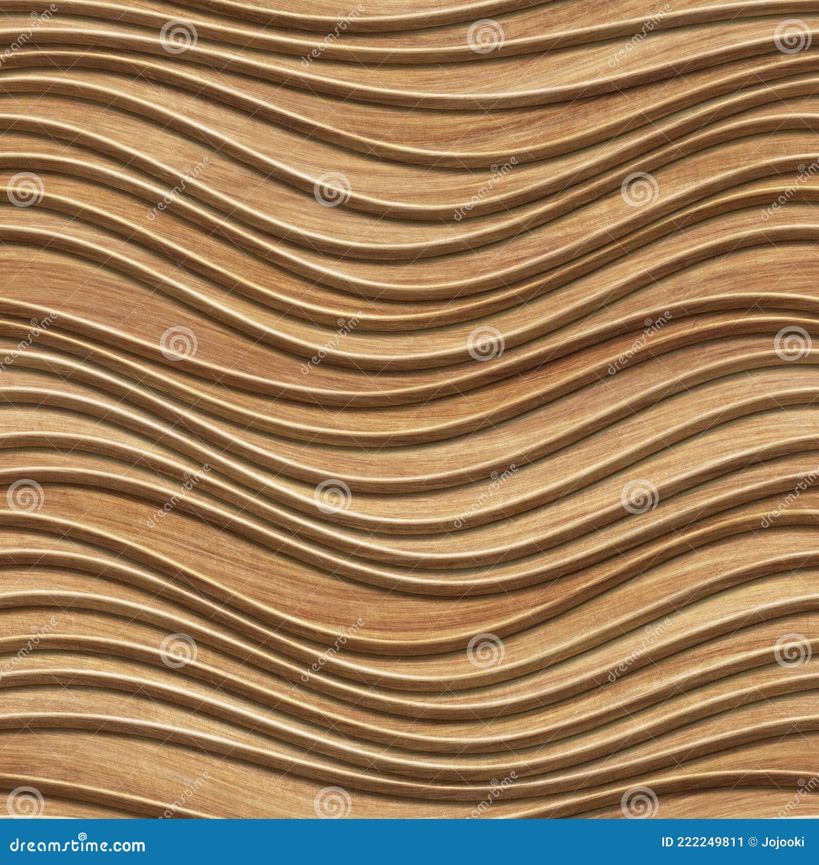 Carved Waves Pattern on Wood Background, Seamless Texture, 3d ...