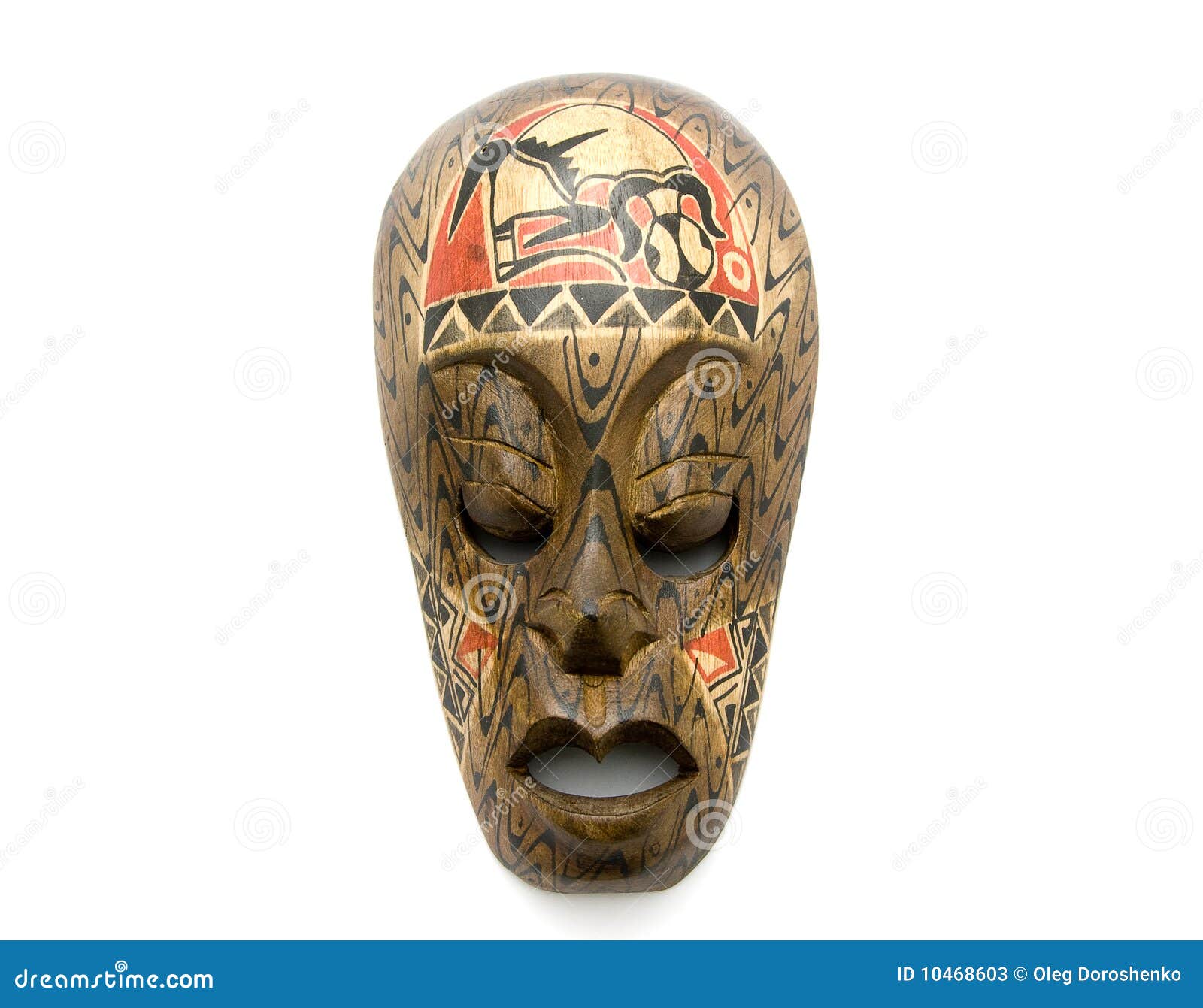 Carved wood mask stock image. Image of indigenous, mask - 10468603