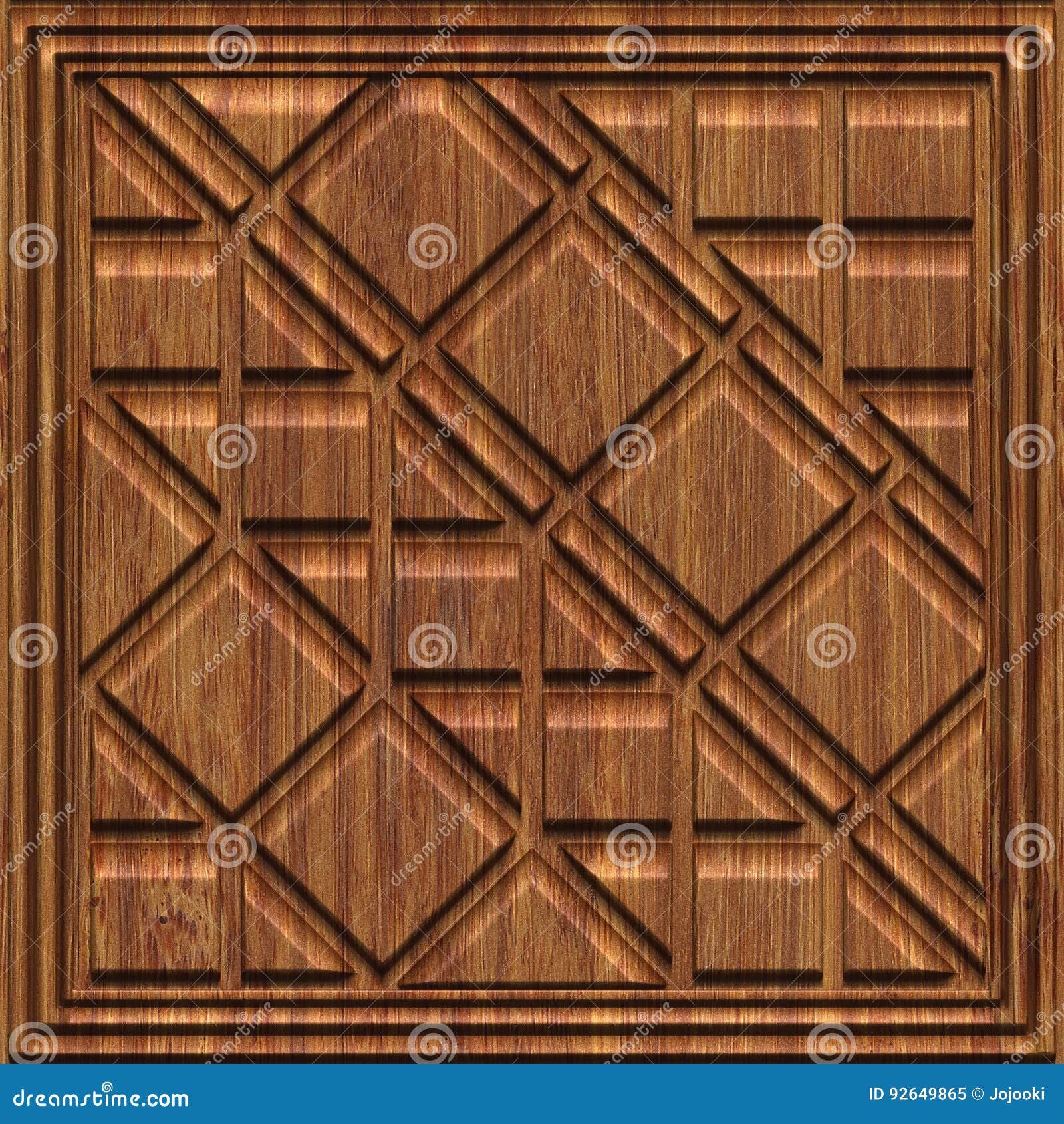 Carved Wood Panel Seamless Texture Stock Illustration - Illustration of ...