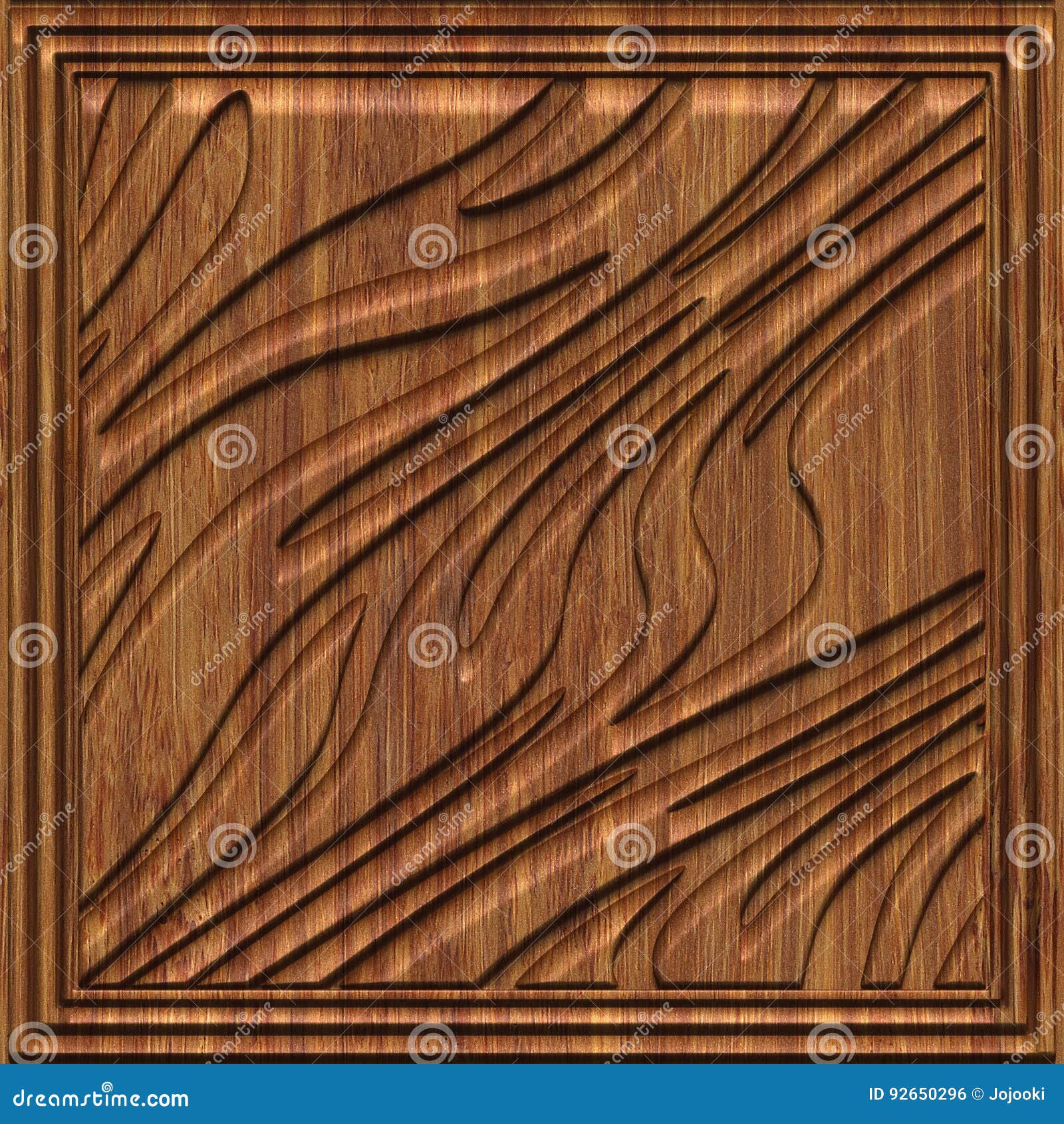 Carved Wood Panel Seamless Texture Stock Illustration - Illustration of ...