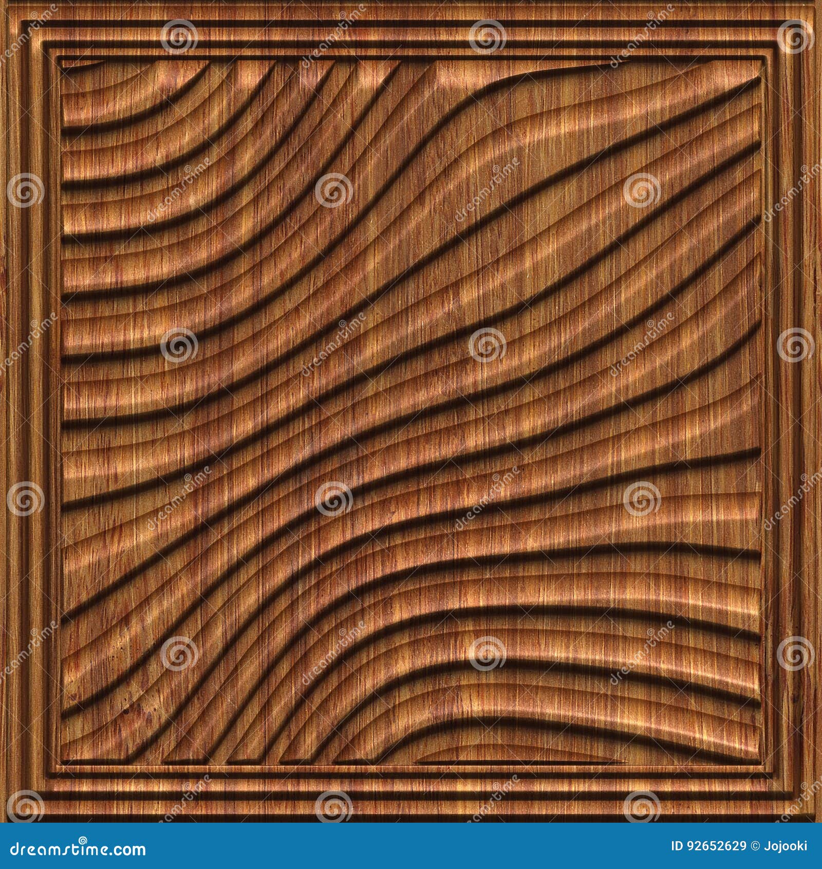Carved Wood Panel Seamless Texture Stock Illustration - Illustration of ...