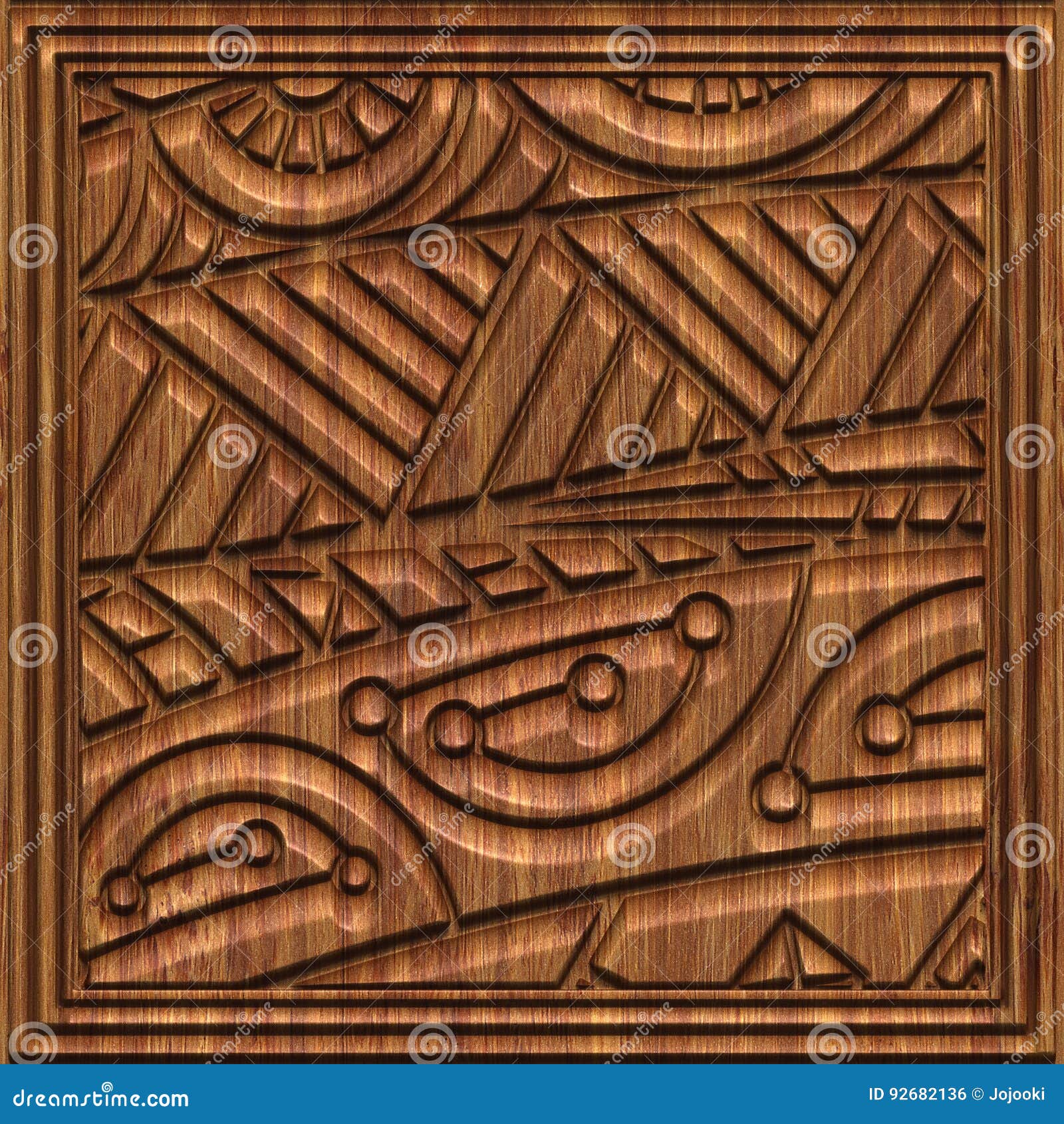 Carved Wood Panel Seamless Texture Royalty-Free Stock Image ...