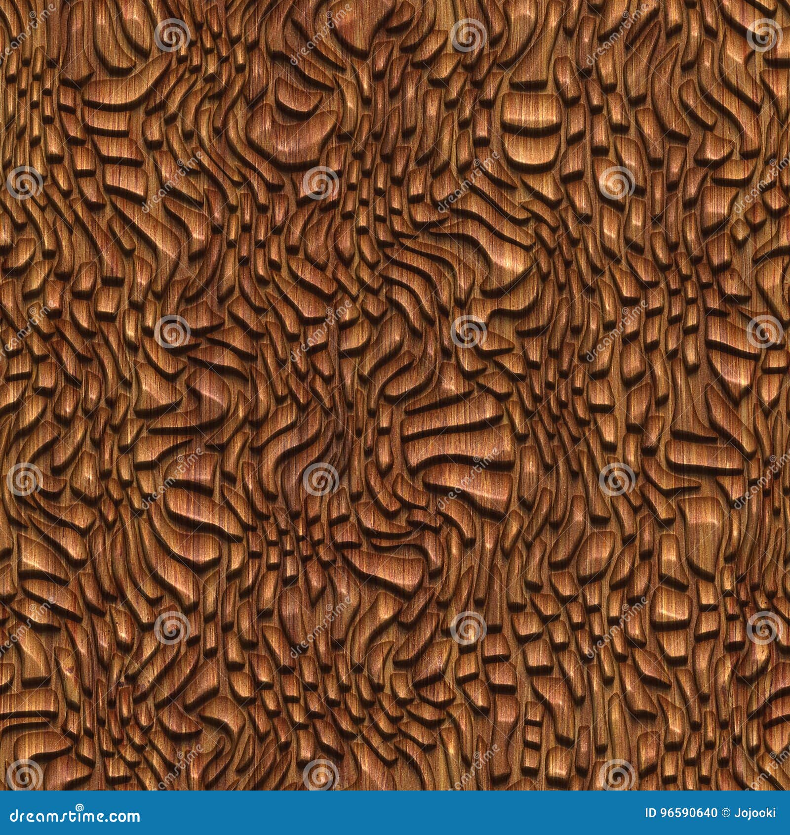 Carved Wood Seamless Texture Stock Illustration - Illustration of ...