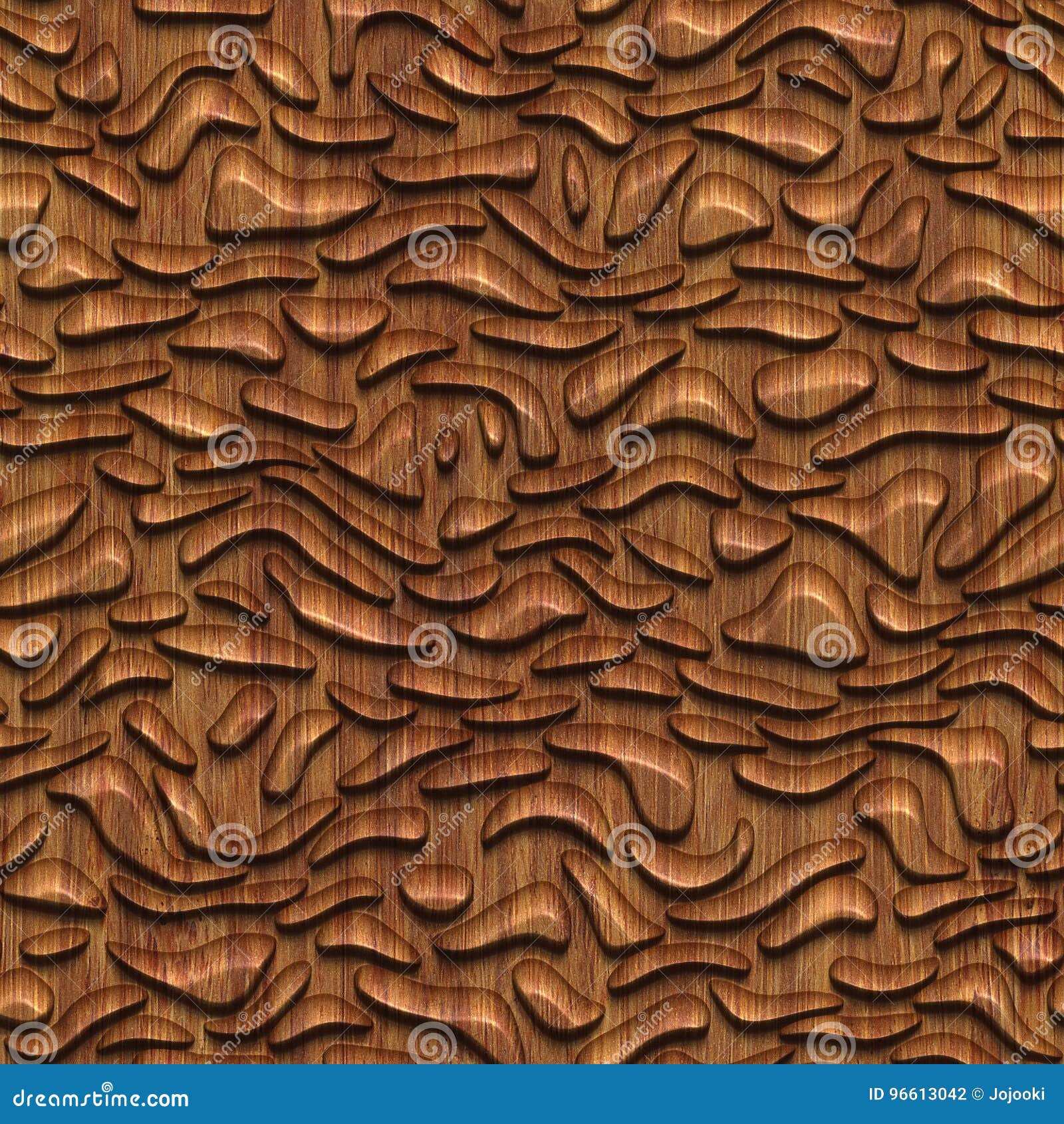 Carved Wood Seamless Texture Stock Illustration - Illustration of ...