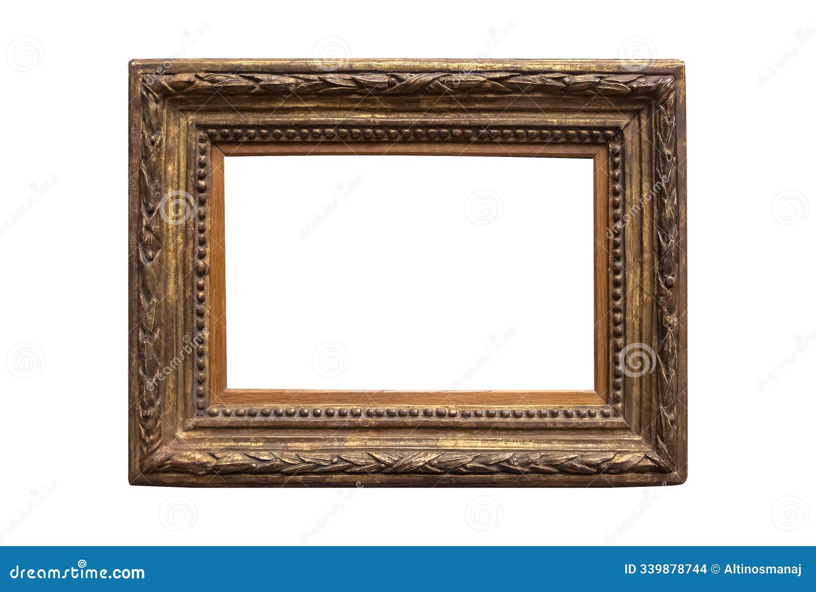 Carved Wooden Frame Decorative Brown Wood Isolated Empty Blank ...