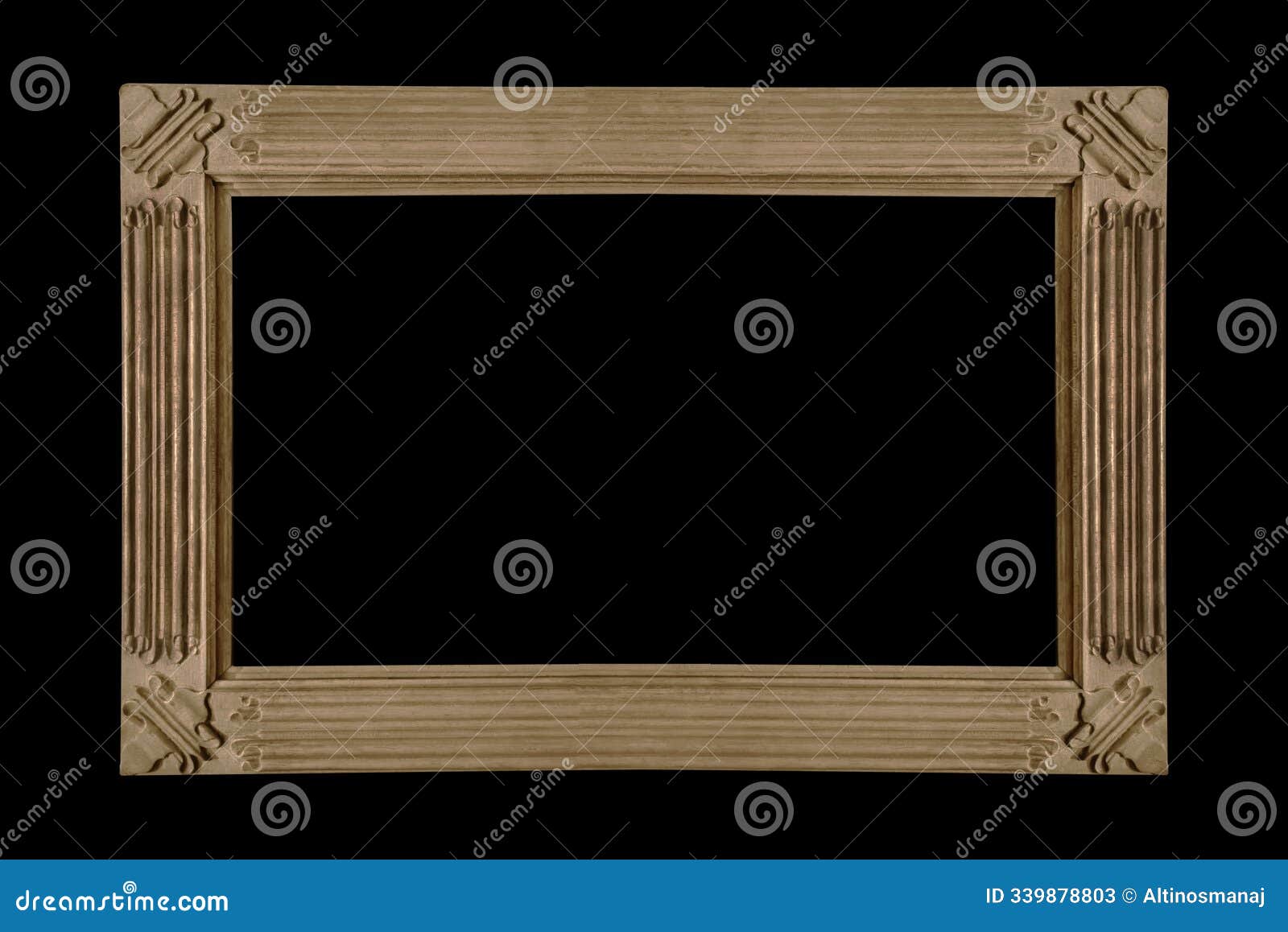Carved Wooden Frame Decorative Brown Wood Isolated Empty Blank ...