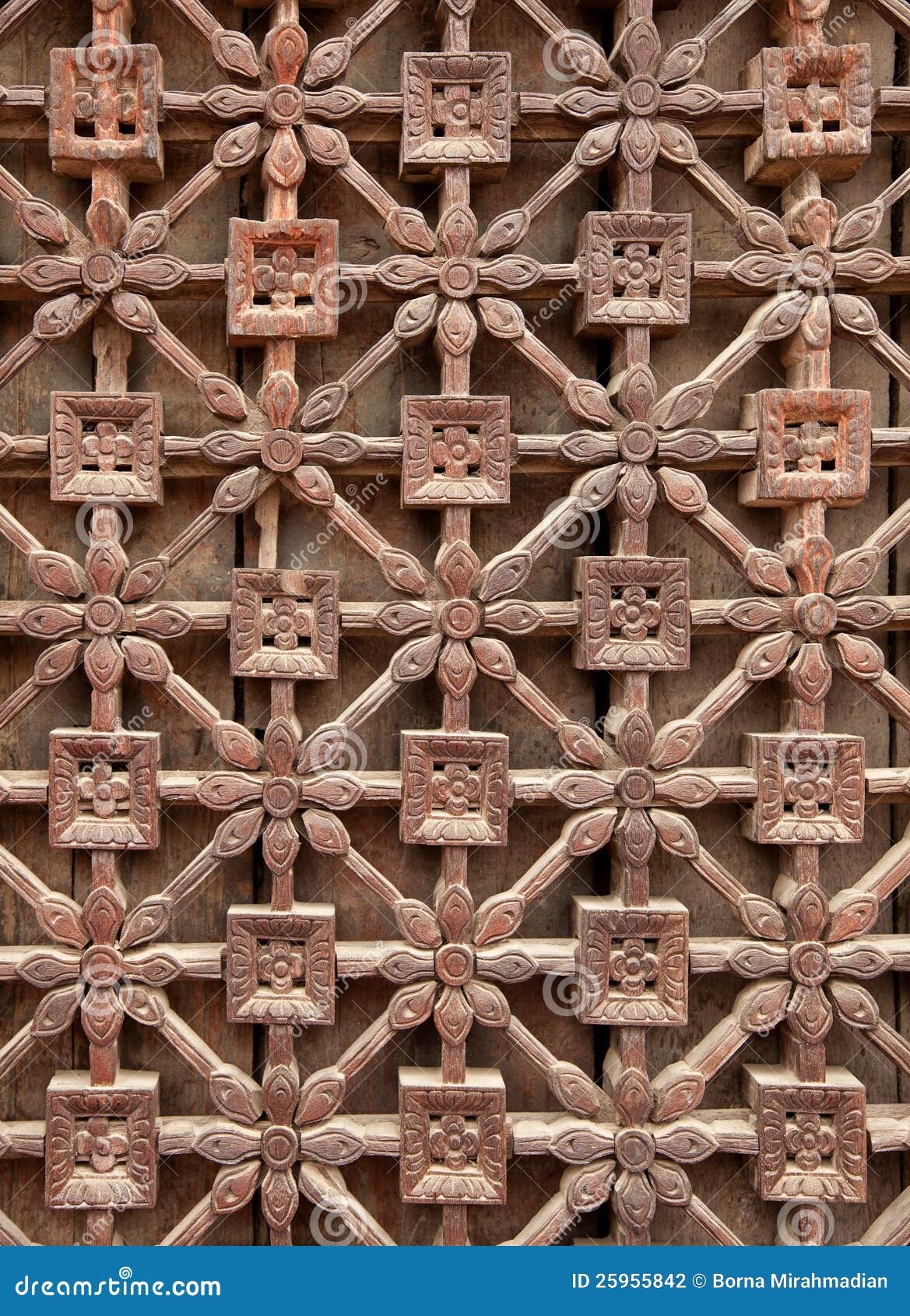 Carved Wooden Latticework stock photo. Image of wall - 25955842