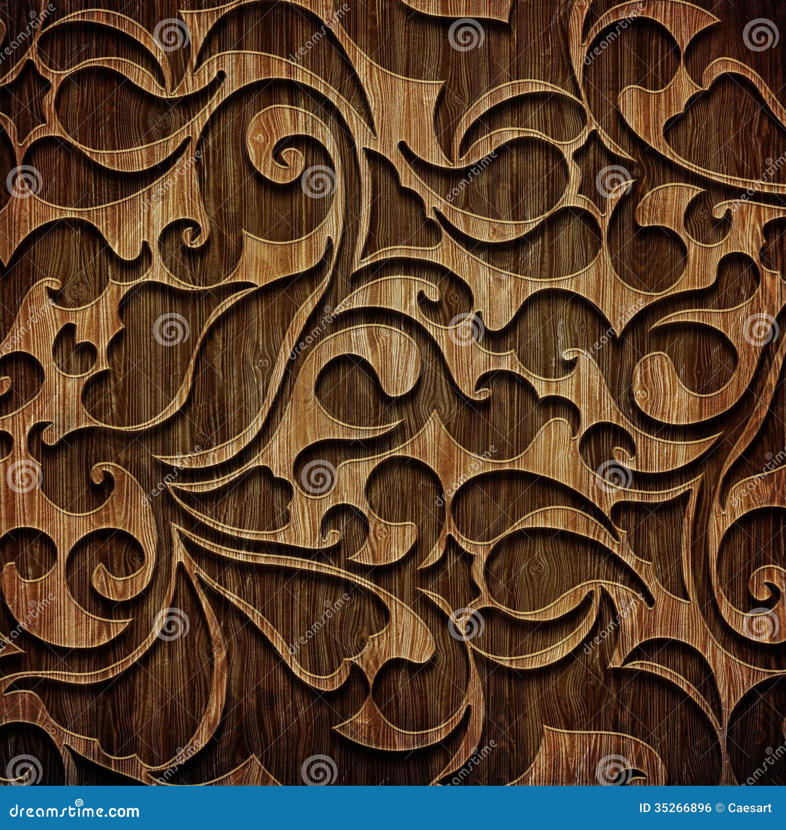 Carved wooden pattern stock photo. Image of ornament - 35266896