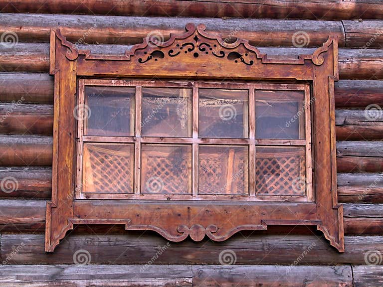 Carved wooden window frame stock photo. Image of home - 14349864