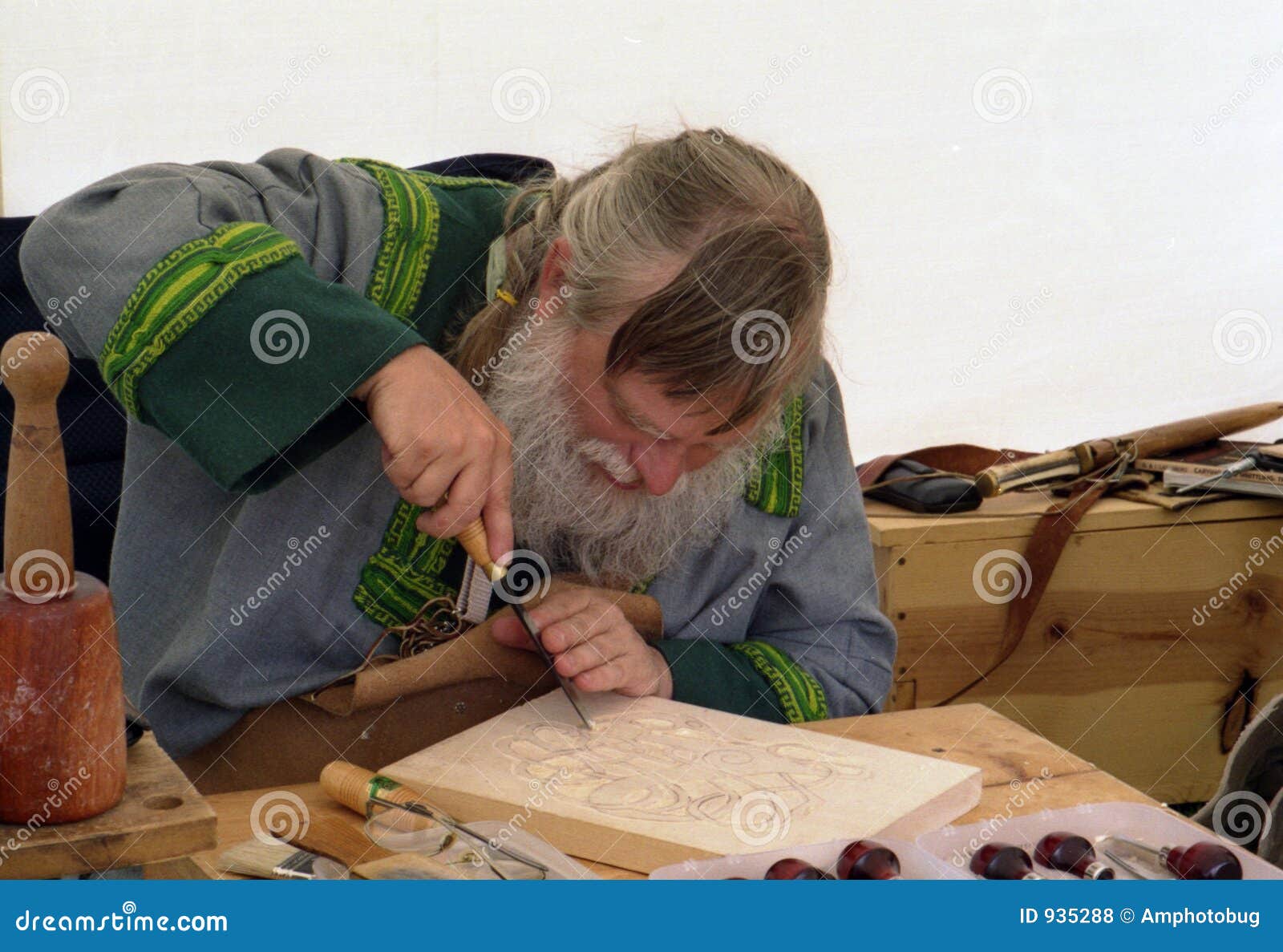 Carver of Wood stock photo. Image of period, wood, traditional - 935288