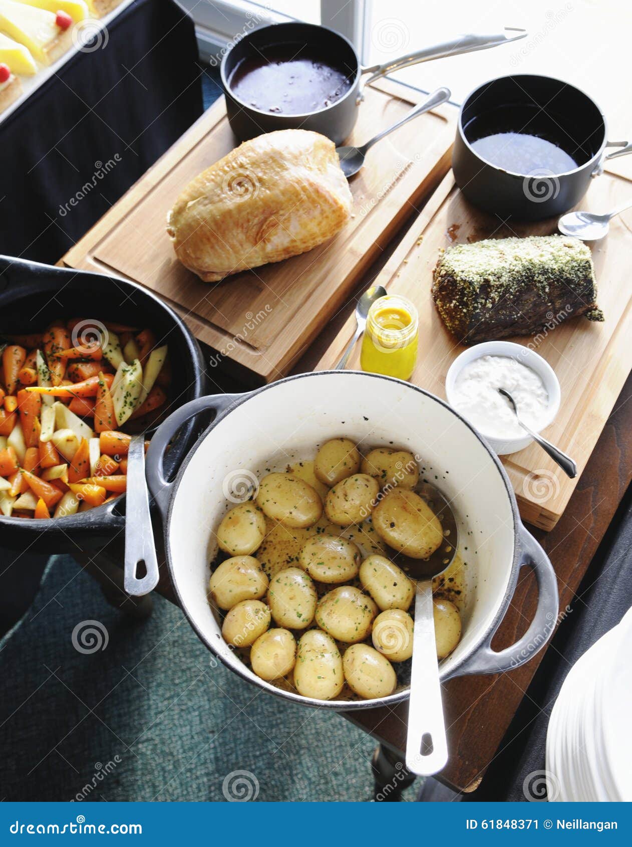 Carvery buffet table stock image. Image of preparation - 61848371