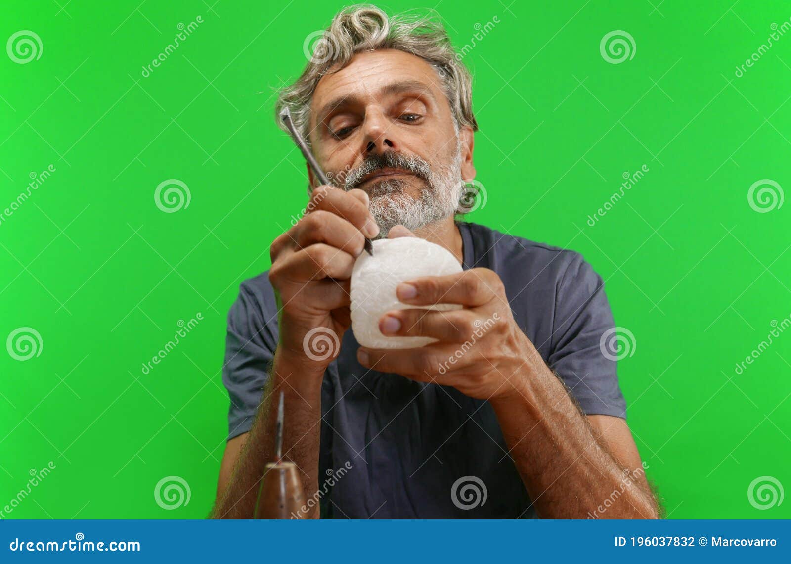 Carving alabaster stone stock photo. Image of design - 196037832