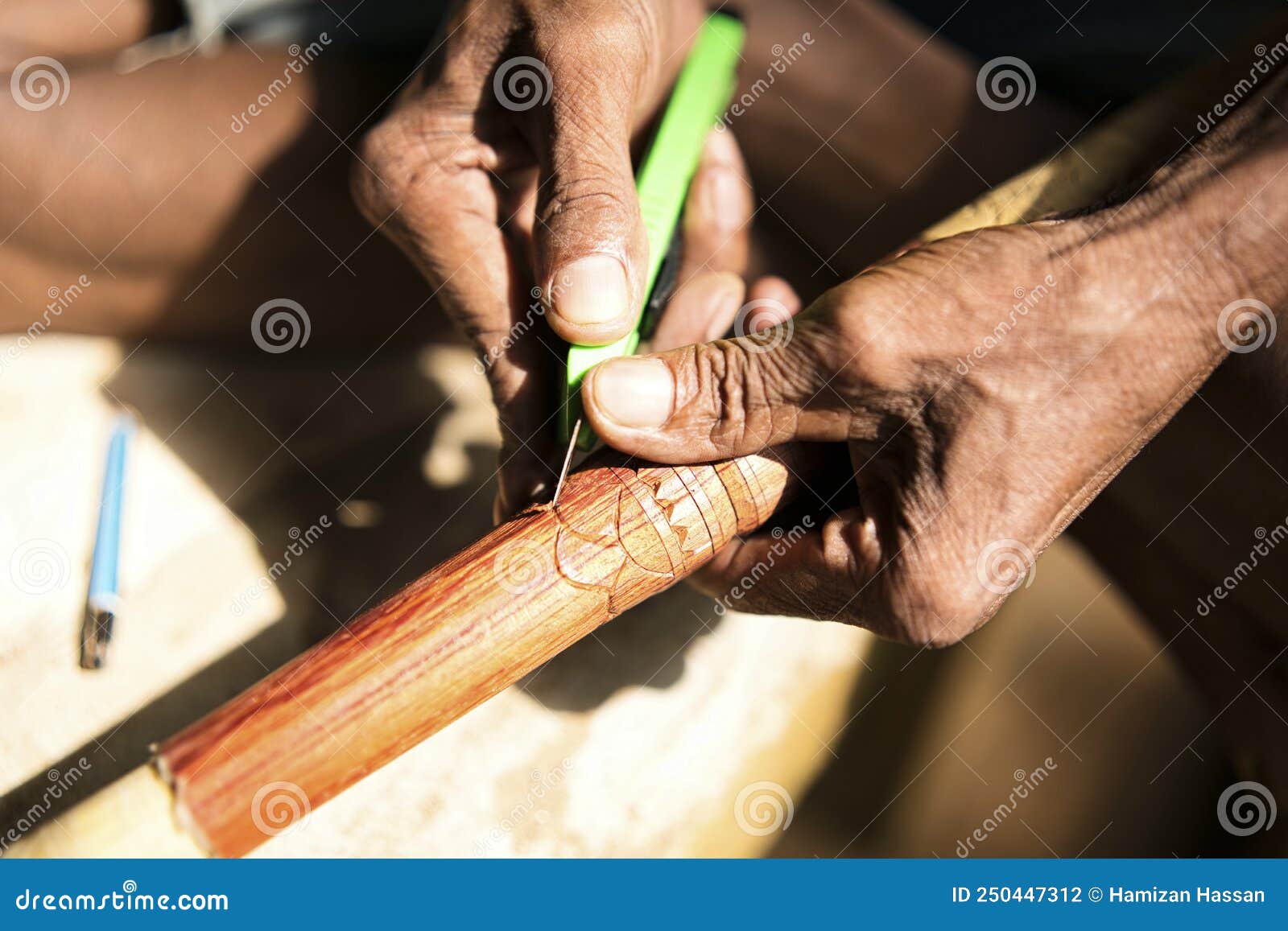 Carving the blowpipe stock photo. Image of historical - 250447312
