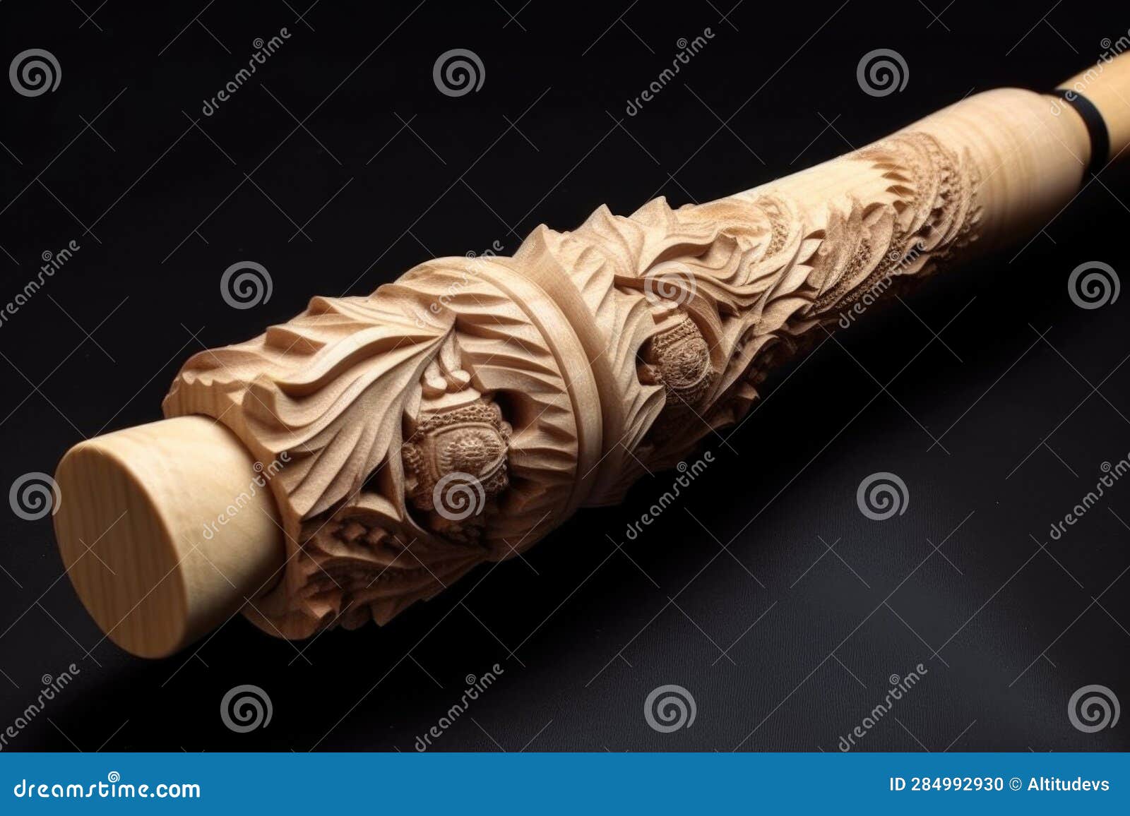 Carving Cricket Bat Handle with Precision Tools Stock Illustration ...