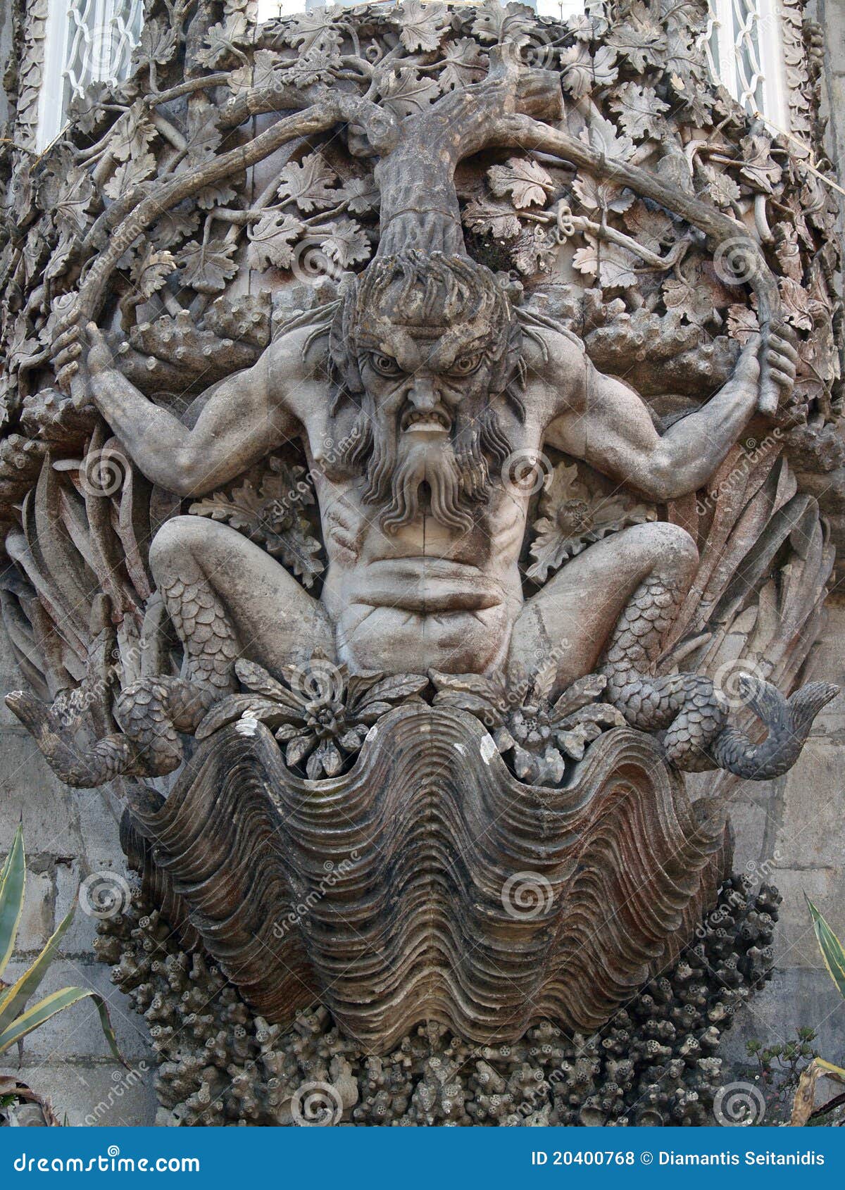 Carving devil on marble stock photo. Image of heritage - 20400768