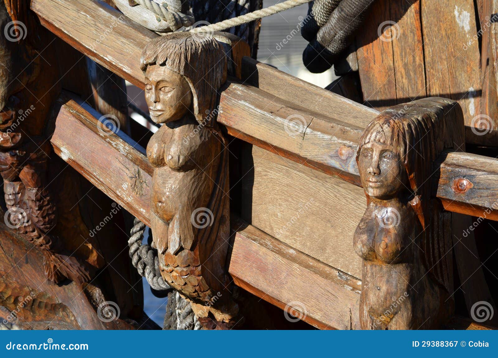 Carving of a Historic Sail Ship Stock Image - Image of boat, lions ...