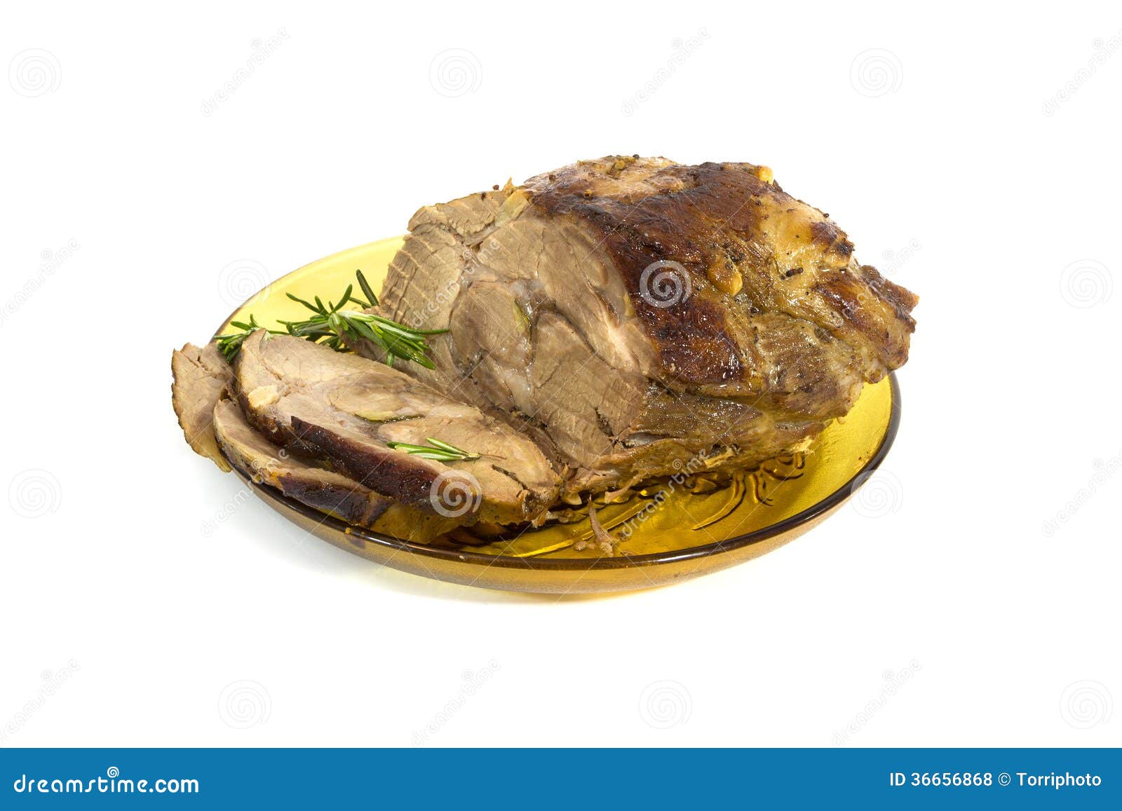 Carving roast meat stock photo. Image of herb, food, garnish - 36656868