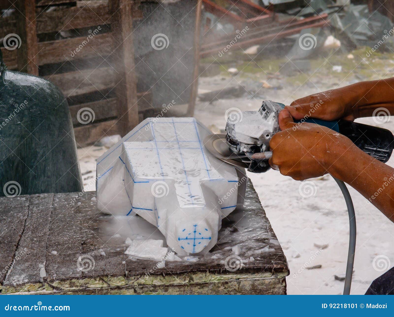 Carving the stone stock image. Image of beautiful, marble - 92218101