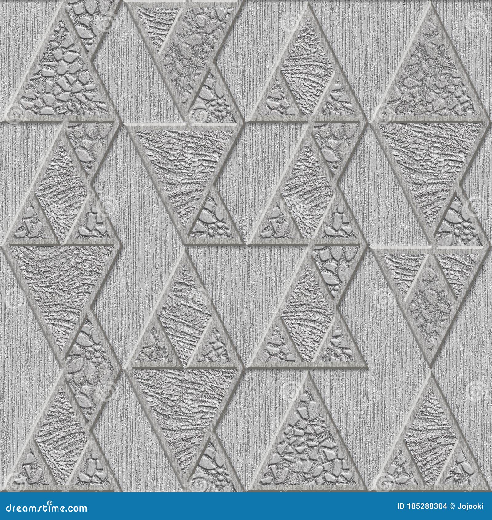 Carving Triangle Pattern on Plaster Background Seamless Texture ...