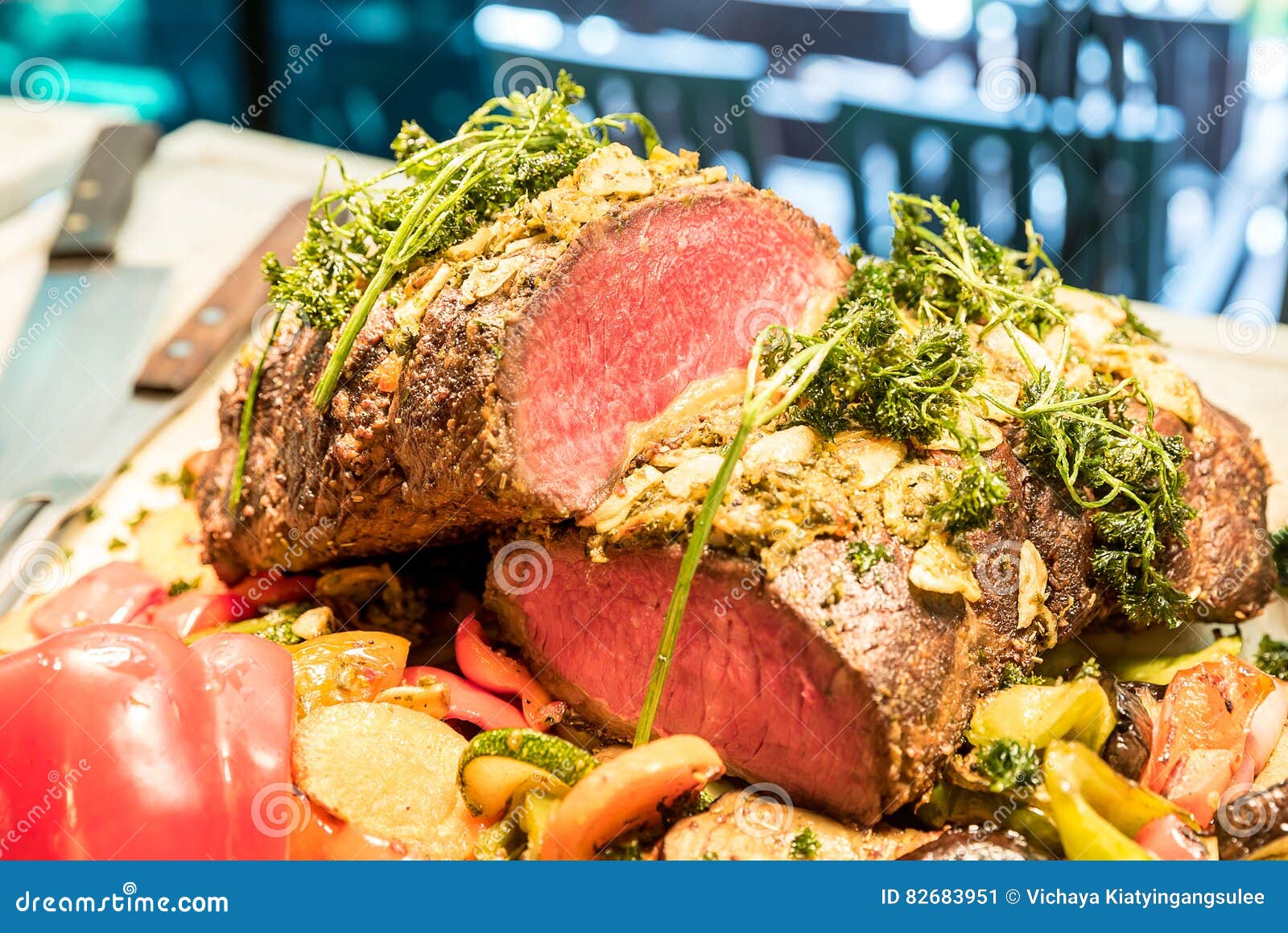 Carving Wagyu beef stock image. Image of dinner, festivities - 82683951