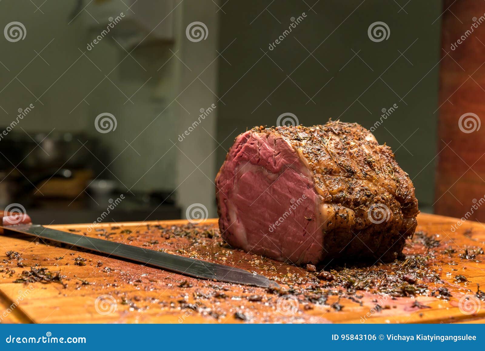 Carving Wagyu beef stock photo. Image of rare, carving - 95843106