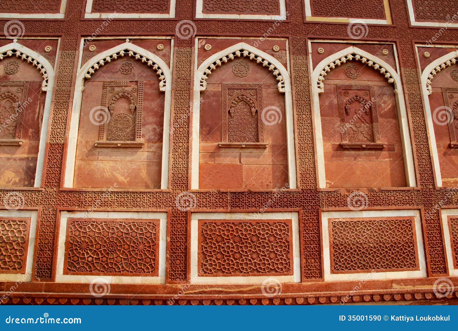 Carving Wall of Agra Fort India Stock Photo - Image of fort, heritage ...