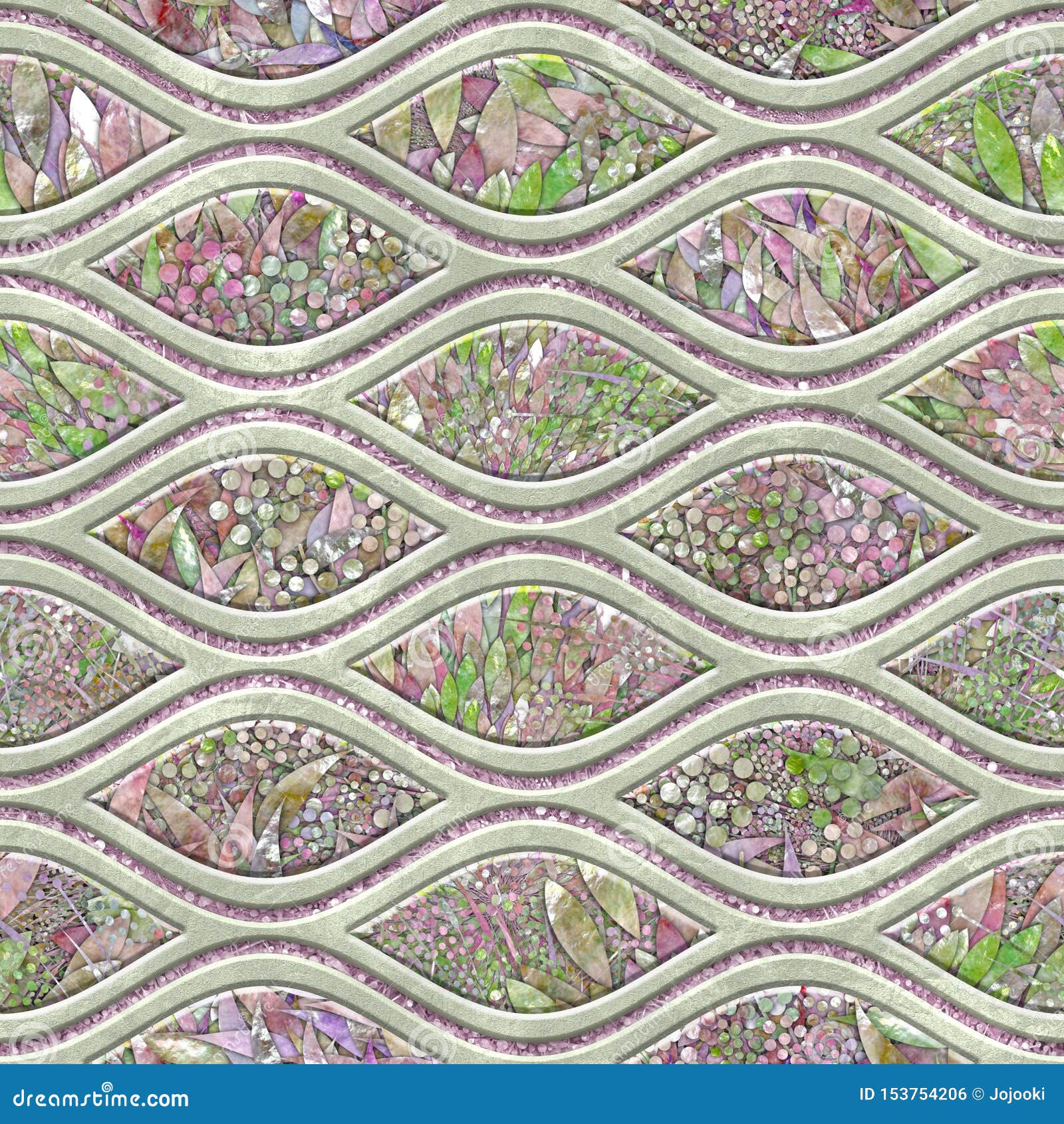 Carving Waves Pattern on Background Seamless Texture, Patchwork Pattern ...