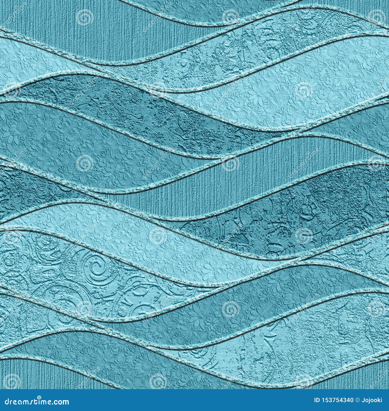 Carving Waves Pattern on Background Seamless Texture, Patchwork Pattern ...