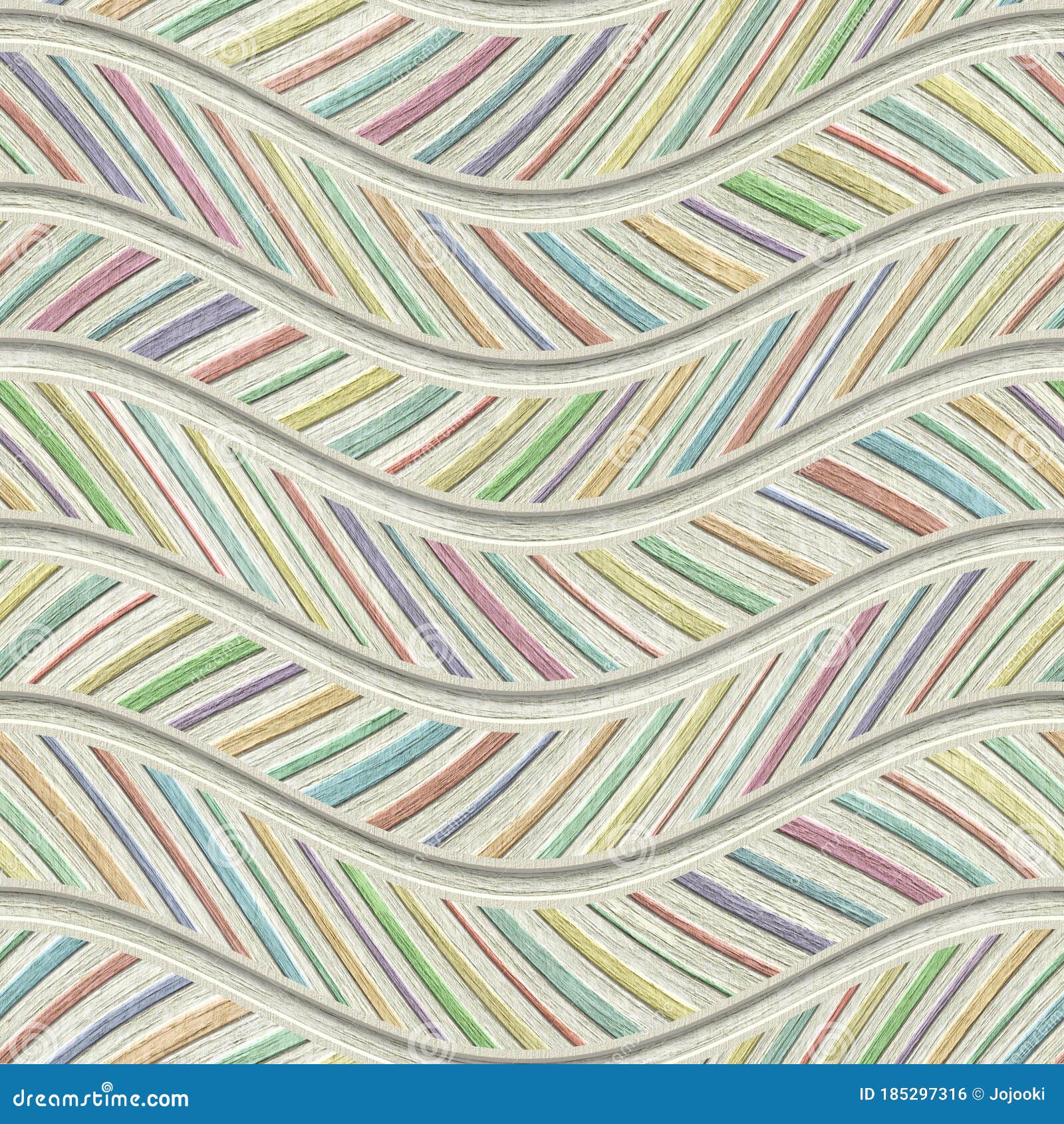 Carving Waves Pattern on Background Seamless Texture, Patchwork Pattern ...