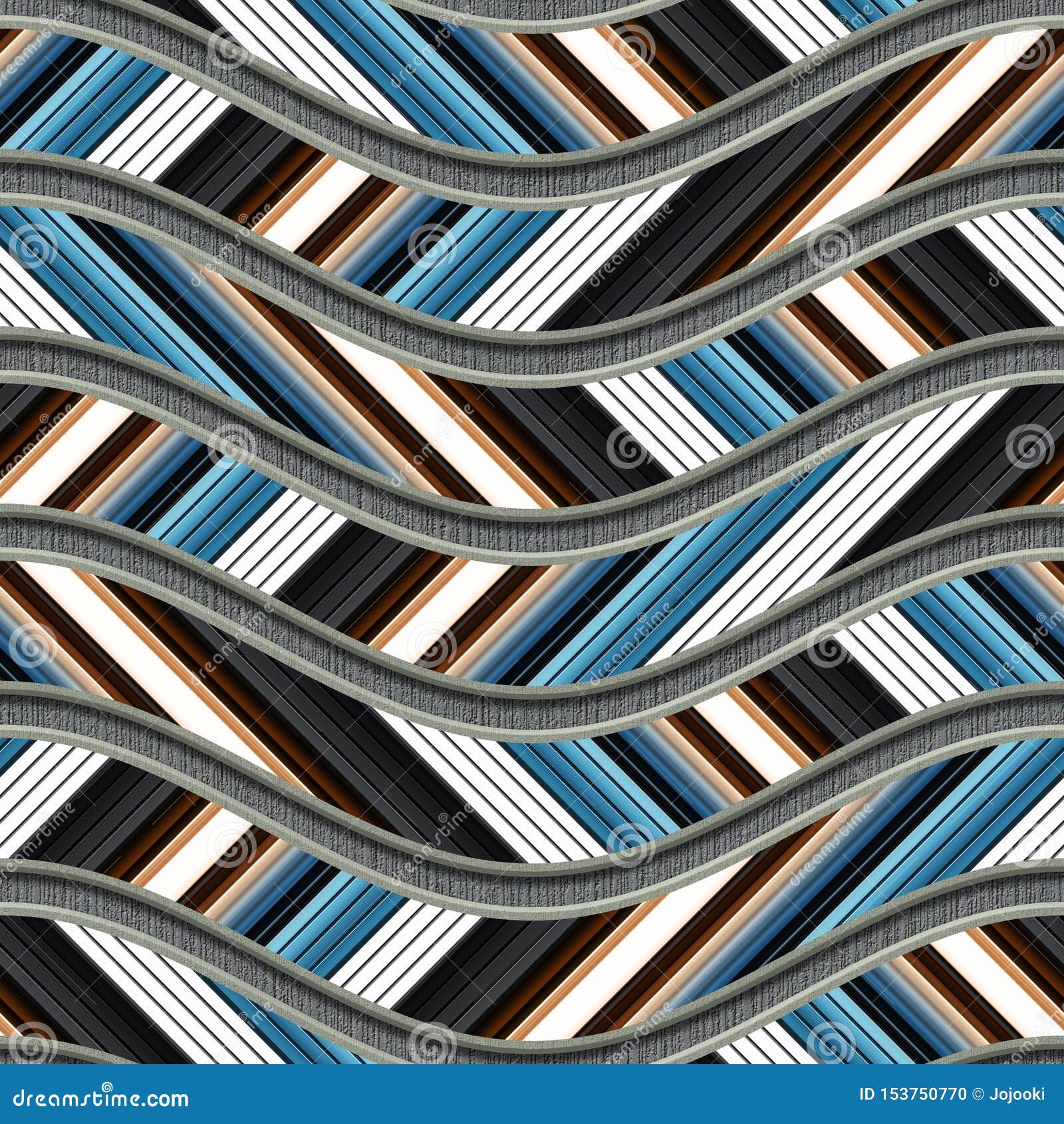 Carving Waves Pattern on Background Seamless Texture, Patchwork Pattern ...