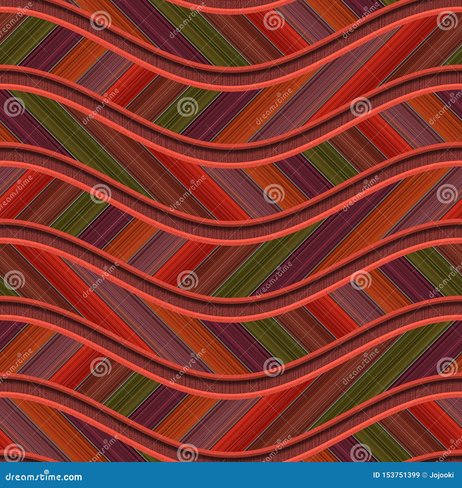 Carving Waves Pattern on Background Seamless Texture, Patchwork Pattern ...