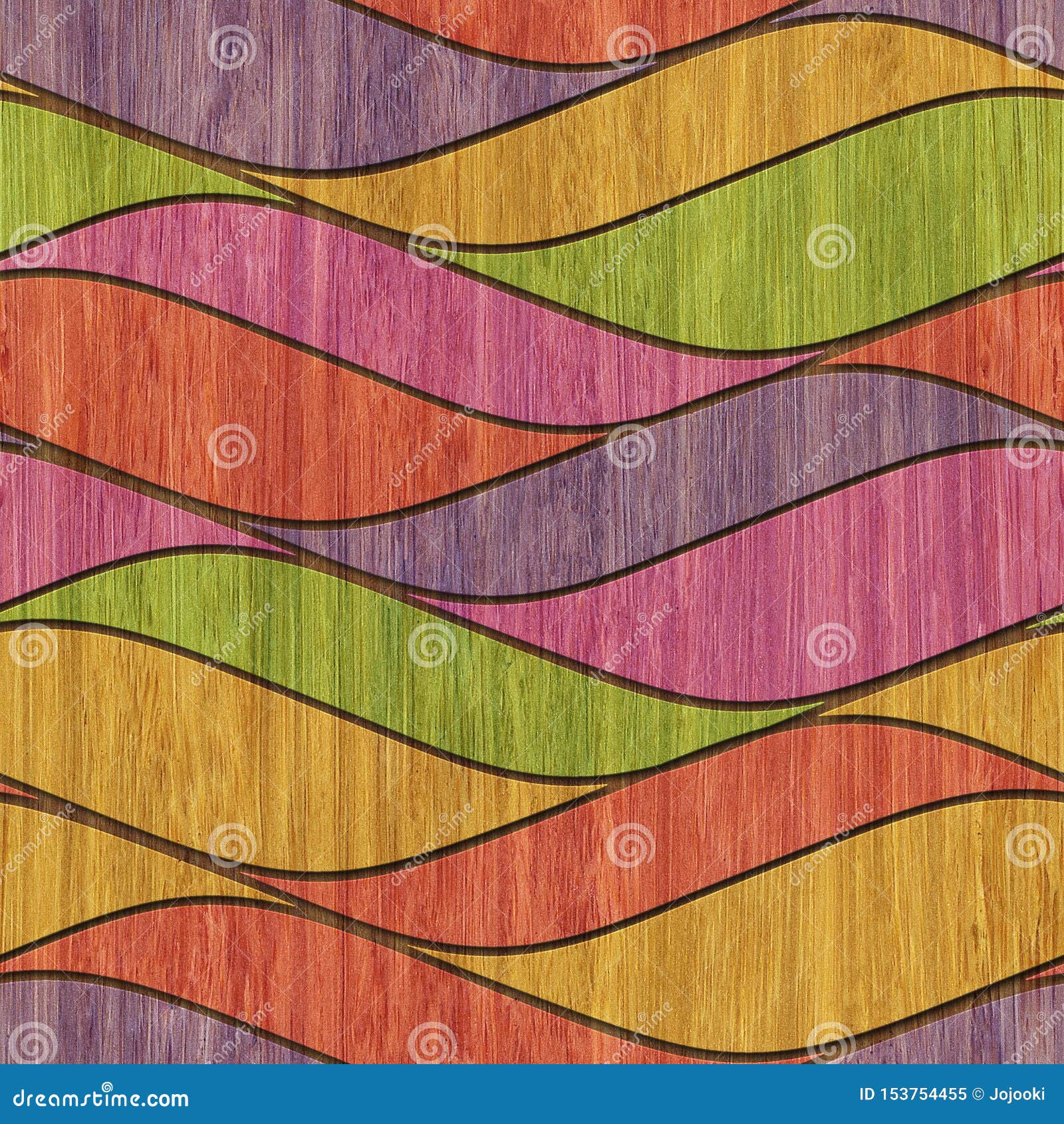 Carving Waves Pattern on Background Seamless Texture, Patchwork Pattern ...