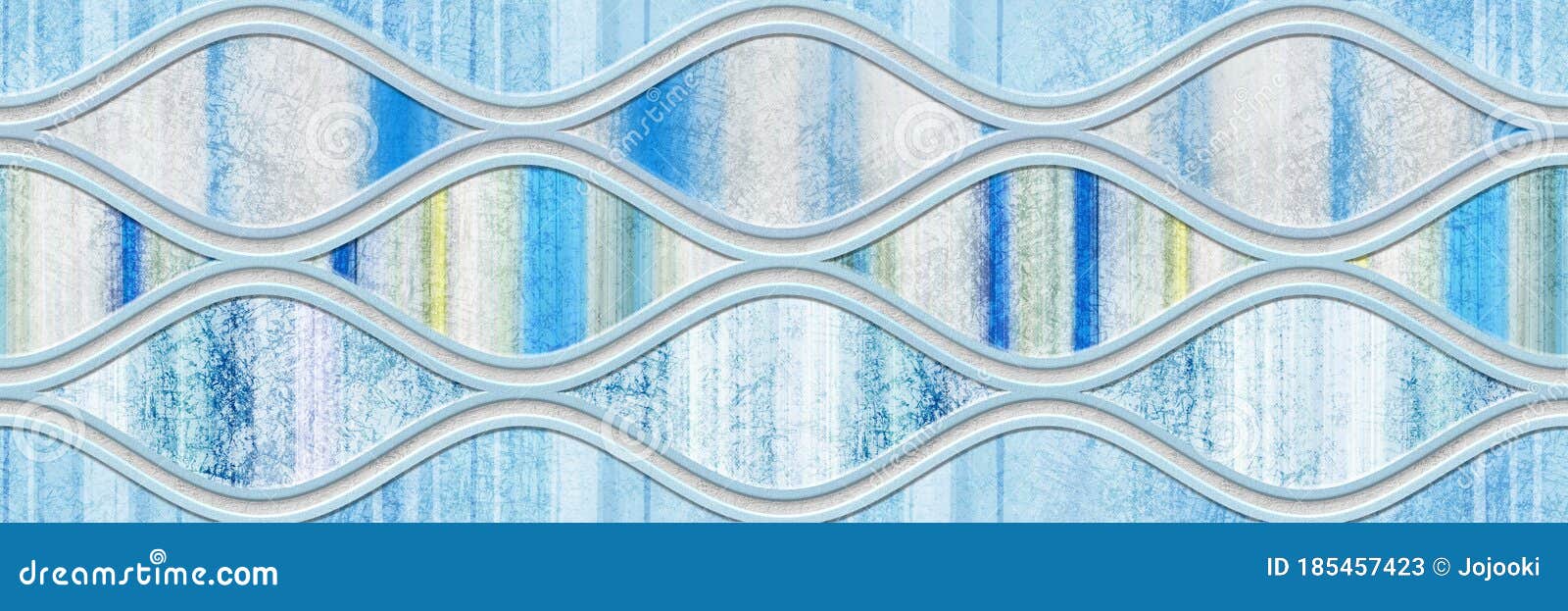 Carving Waves Pattern on Grunge Background Seamless Texture, Patchwork ...