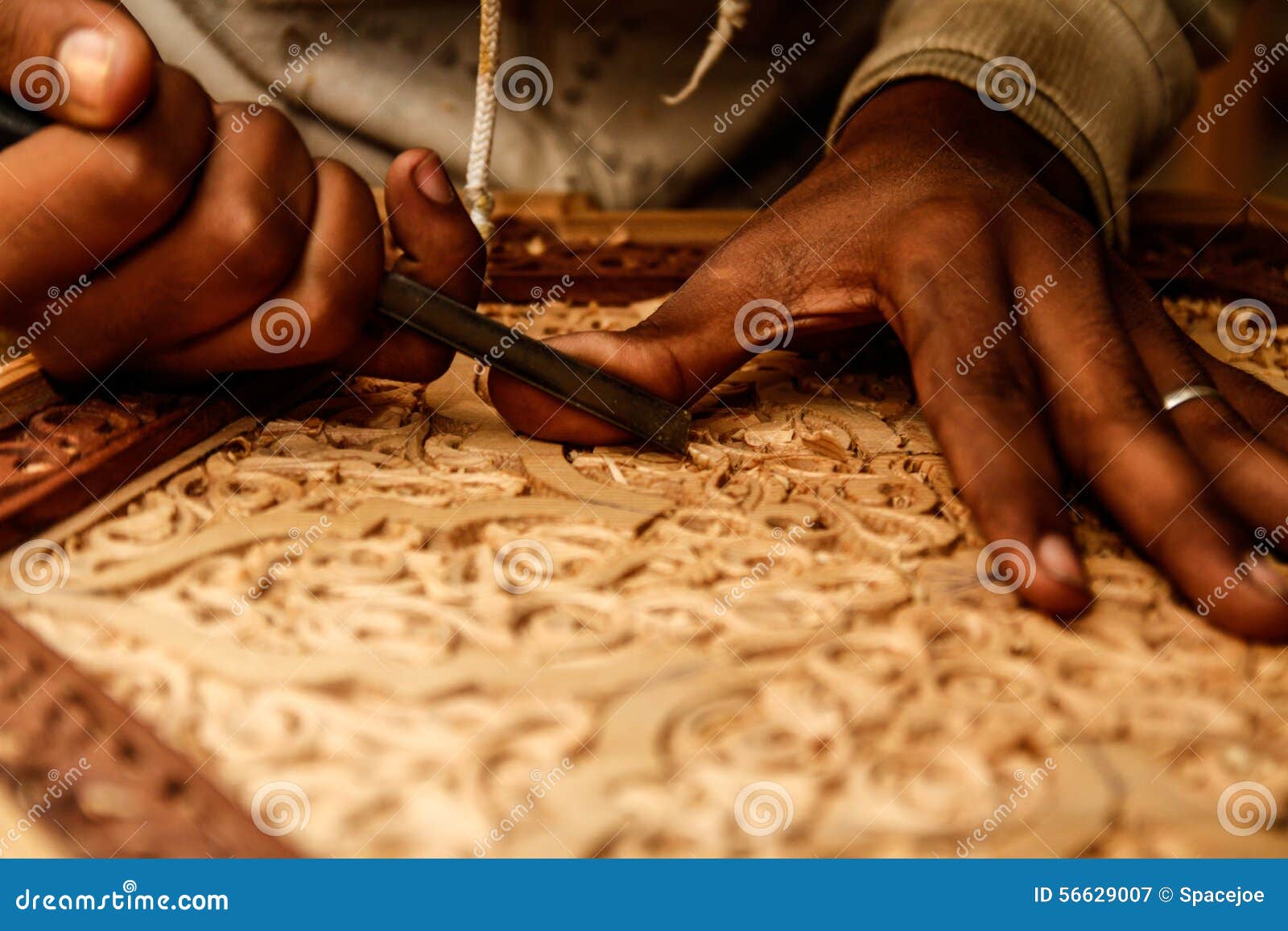 Carving Wood Moroccan Traditional Table Stock Image - Image of artisan ...